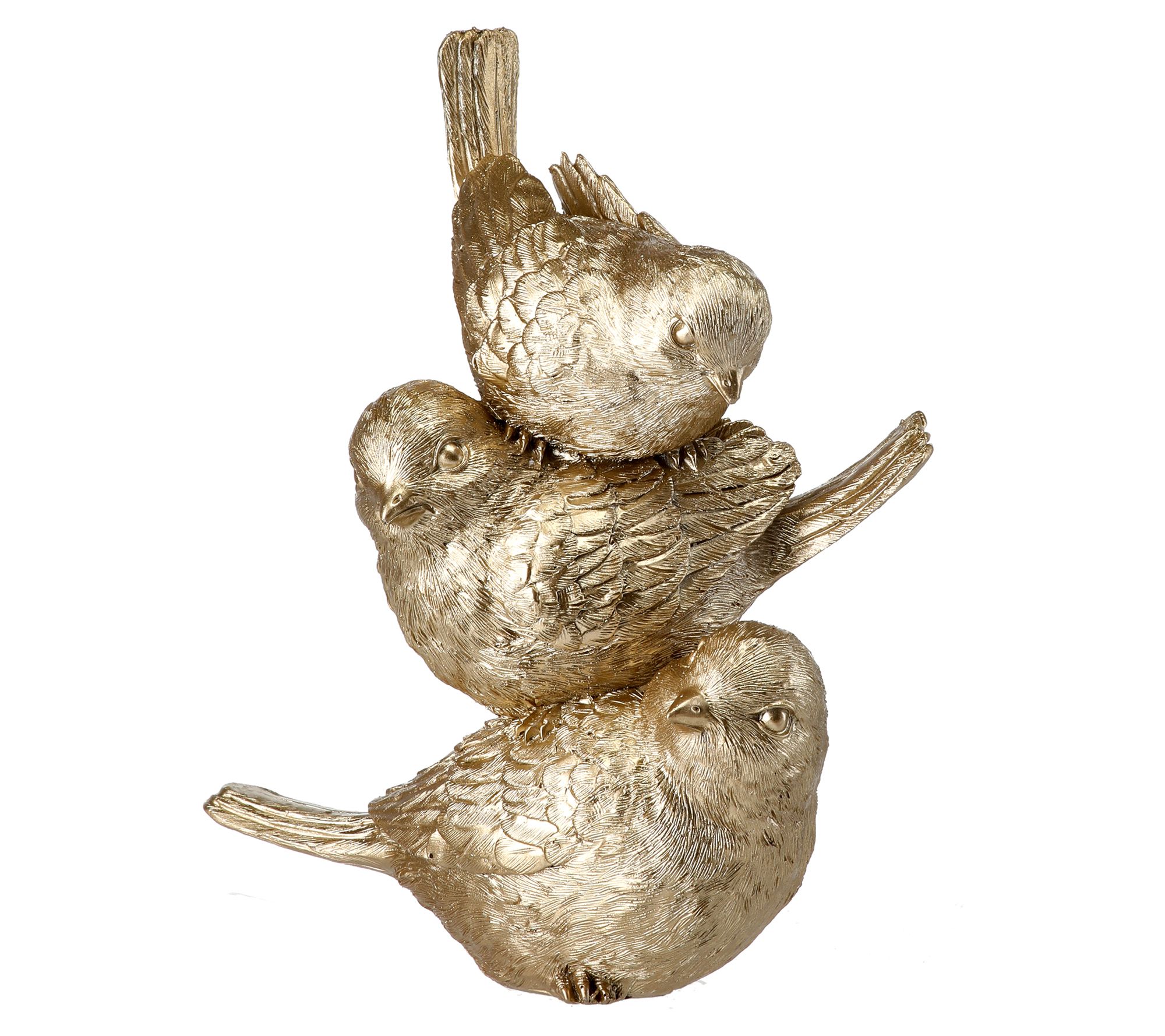 Metallic Trio Bird Stack 7" by Valerie - QVC.com
