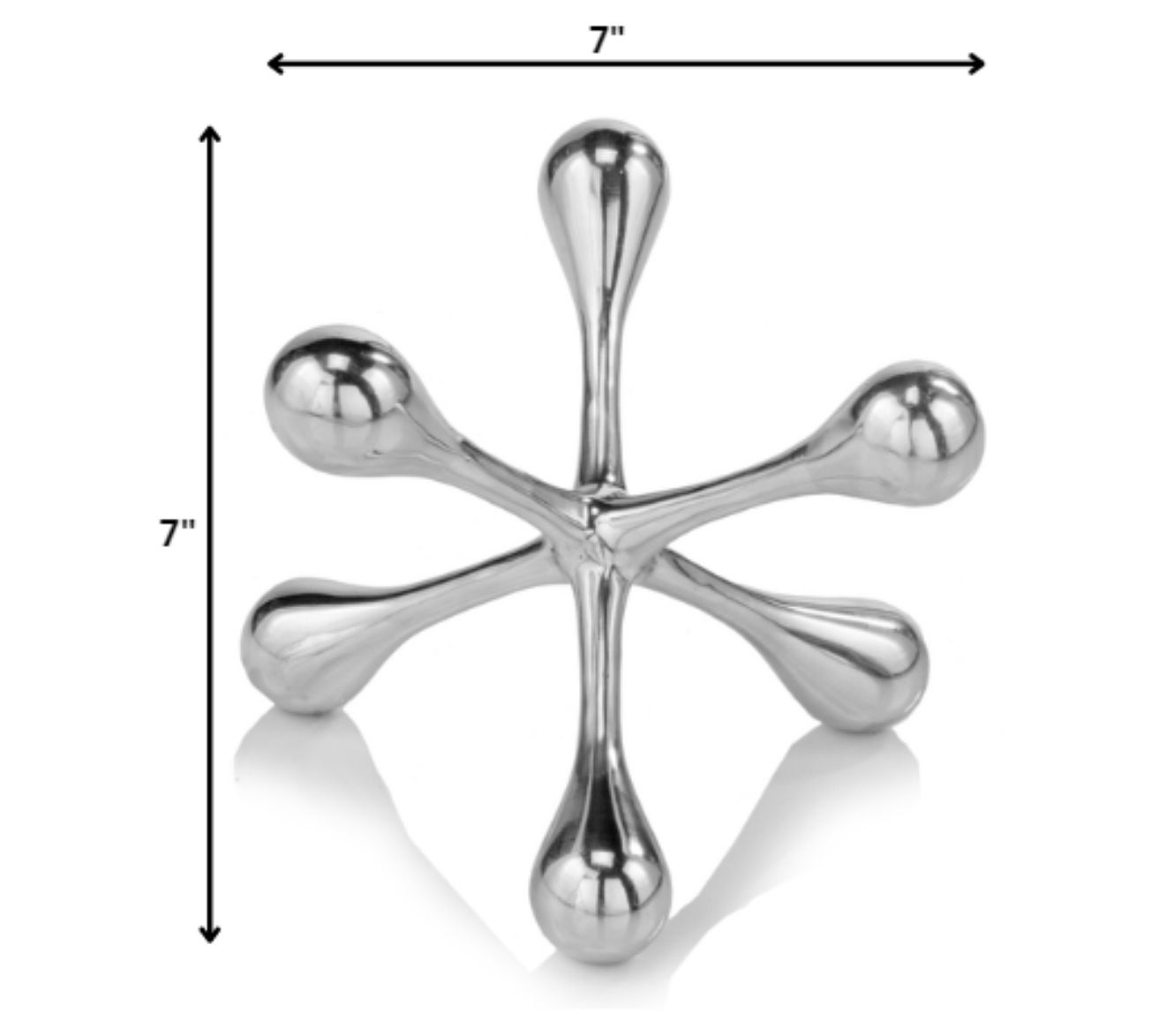 HomeRoots 7" Silver Finish Large Decorative Jack - QVC.com