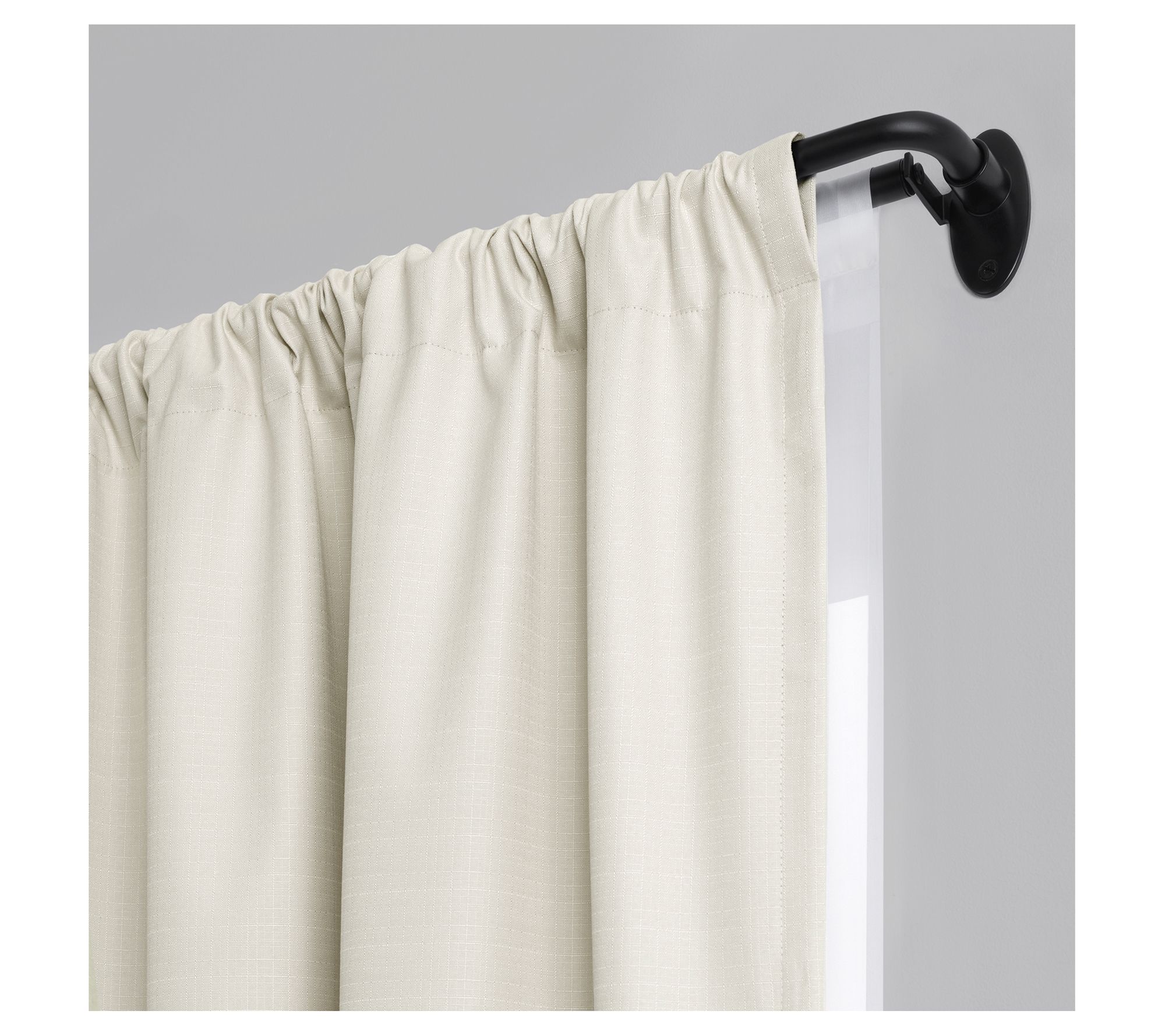 Eclipse Clinton 5/8" Blackout Double Wrap 48-86" Curtain Rod - QVC.com