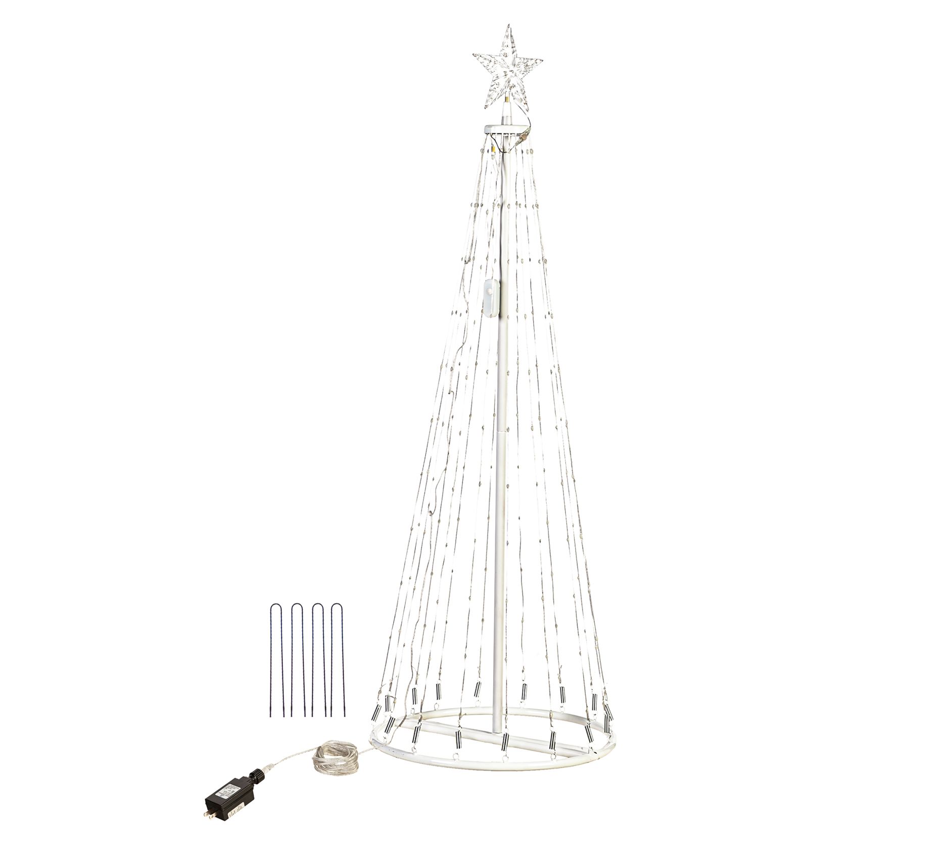 Evergreen Indoor/Outdoor Cone tree with RGB Lights 47" - QVC.com