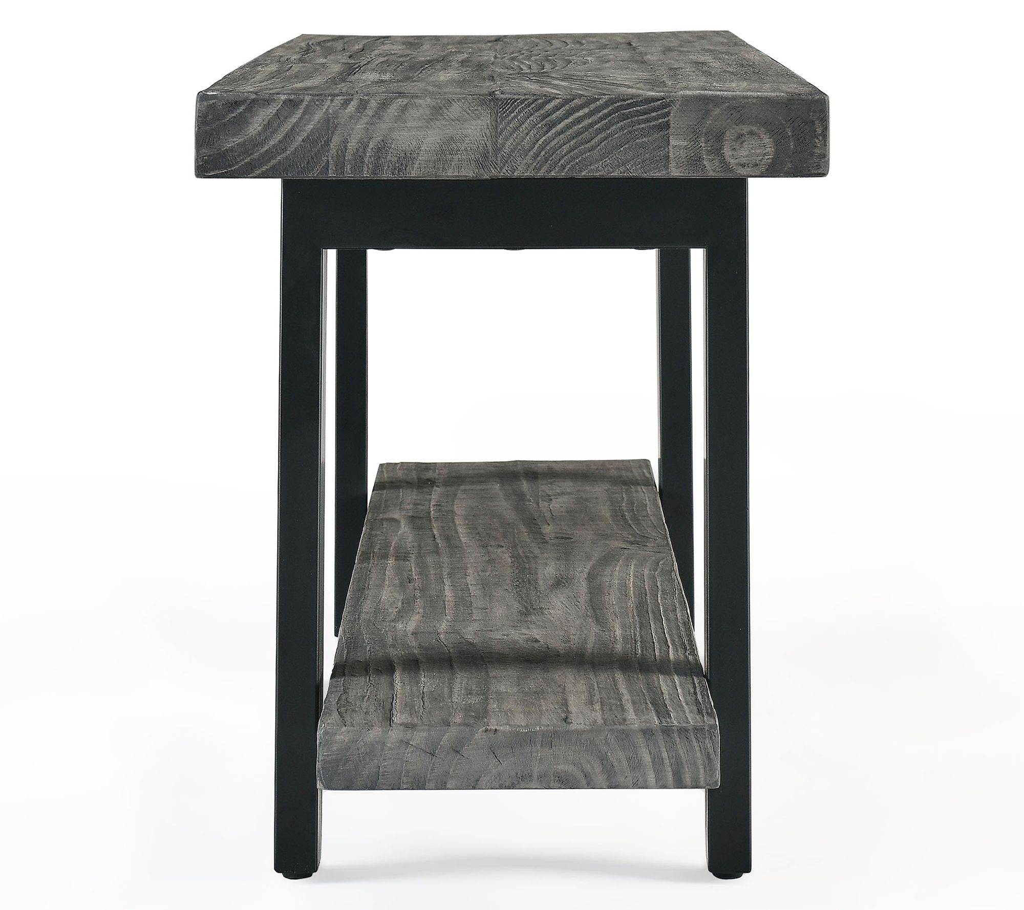 Alaterre Furniture Pomona Solid Wood Entryway Bench with Shelf - QVC.com