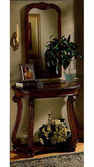 Butler Specialty Demi-Lune Table and Mirror - QVC.com