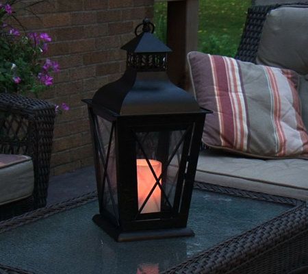 HomeReflections Indoor/Outdoor FlamelessCandle Lantern with Hanging ...