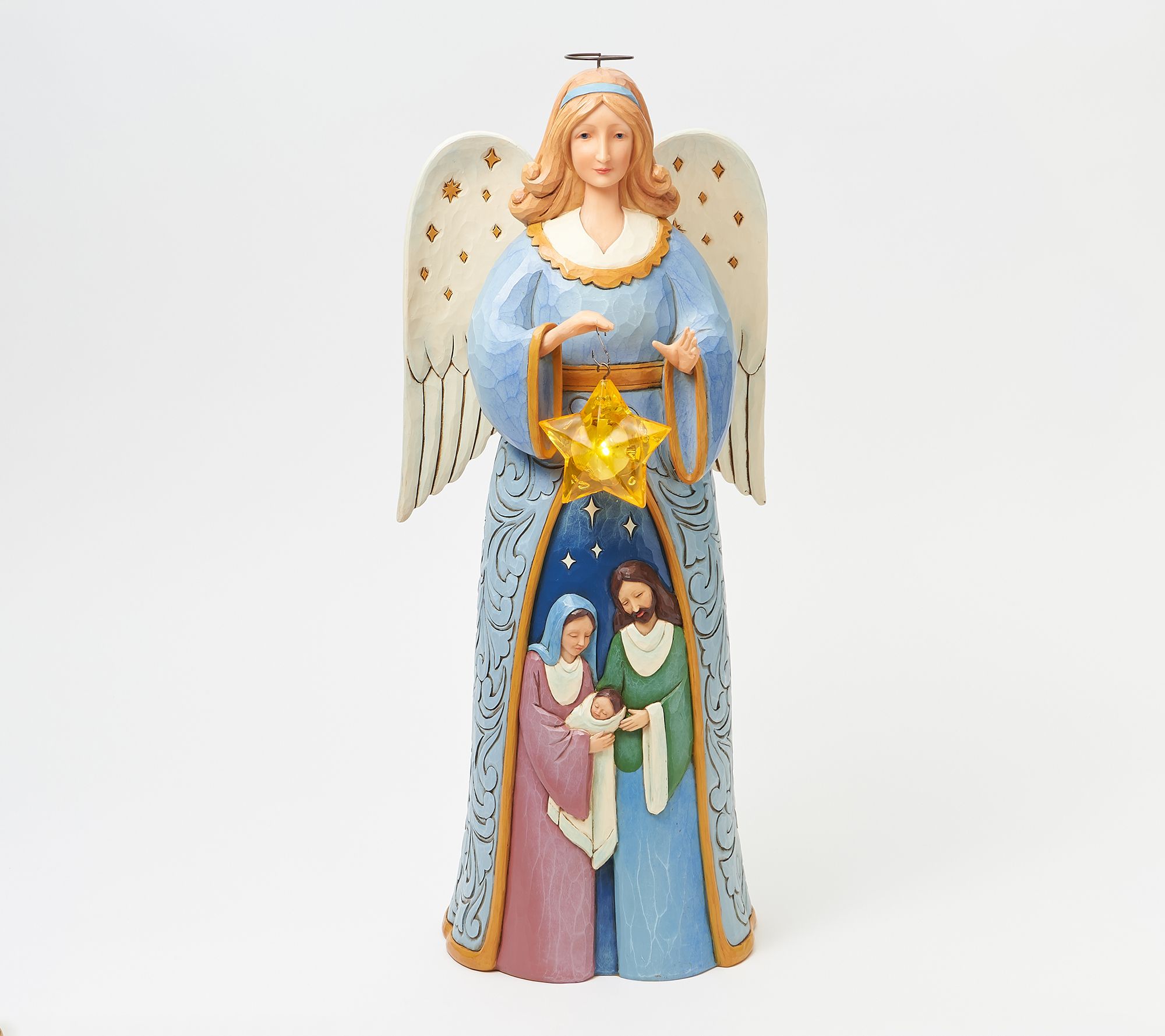 (QVC) QVC2: Jim Shore 20" Oversized Angel Statue w/ Illuminated Star ...