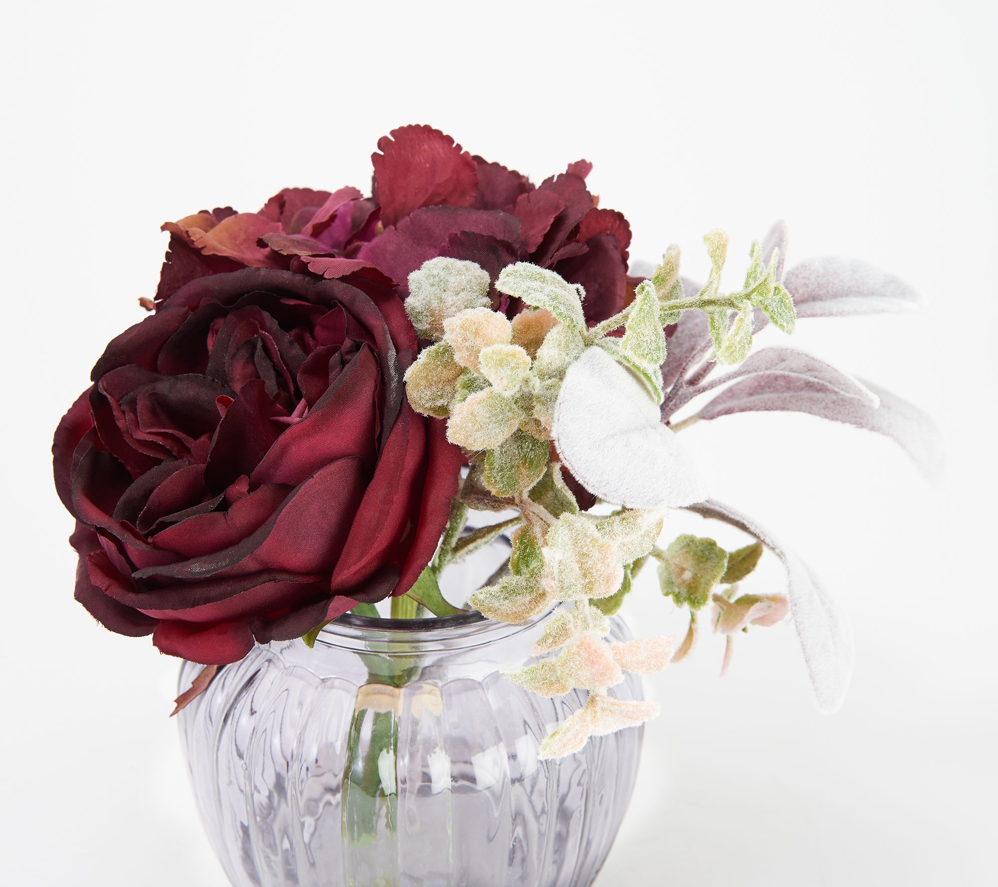 As Is Floral Arrangement In Vase W Spray By Peony Qvc