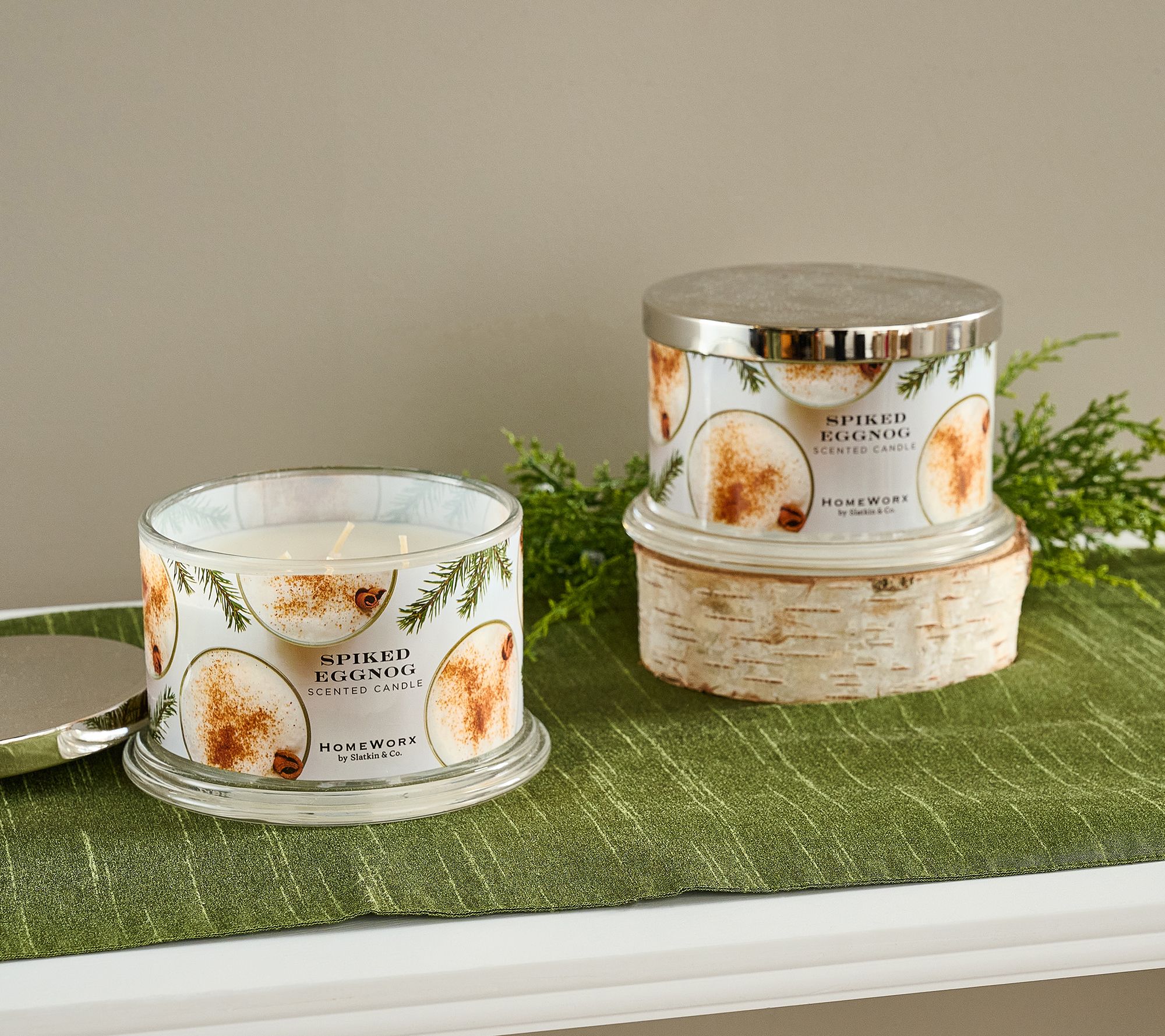 HomeWorx by Slatkin + Co. S/2 18oz Classic Wrap Candles - QVC.com