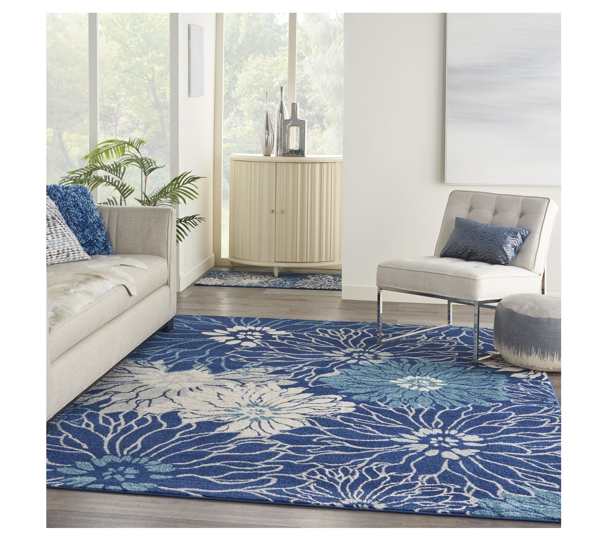 Nourison Passion 17 Navy/Ivory 8' x 10' Rug - QVC.com