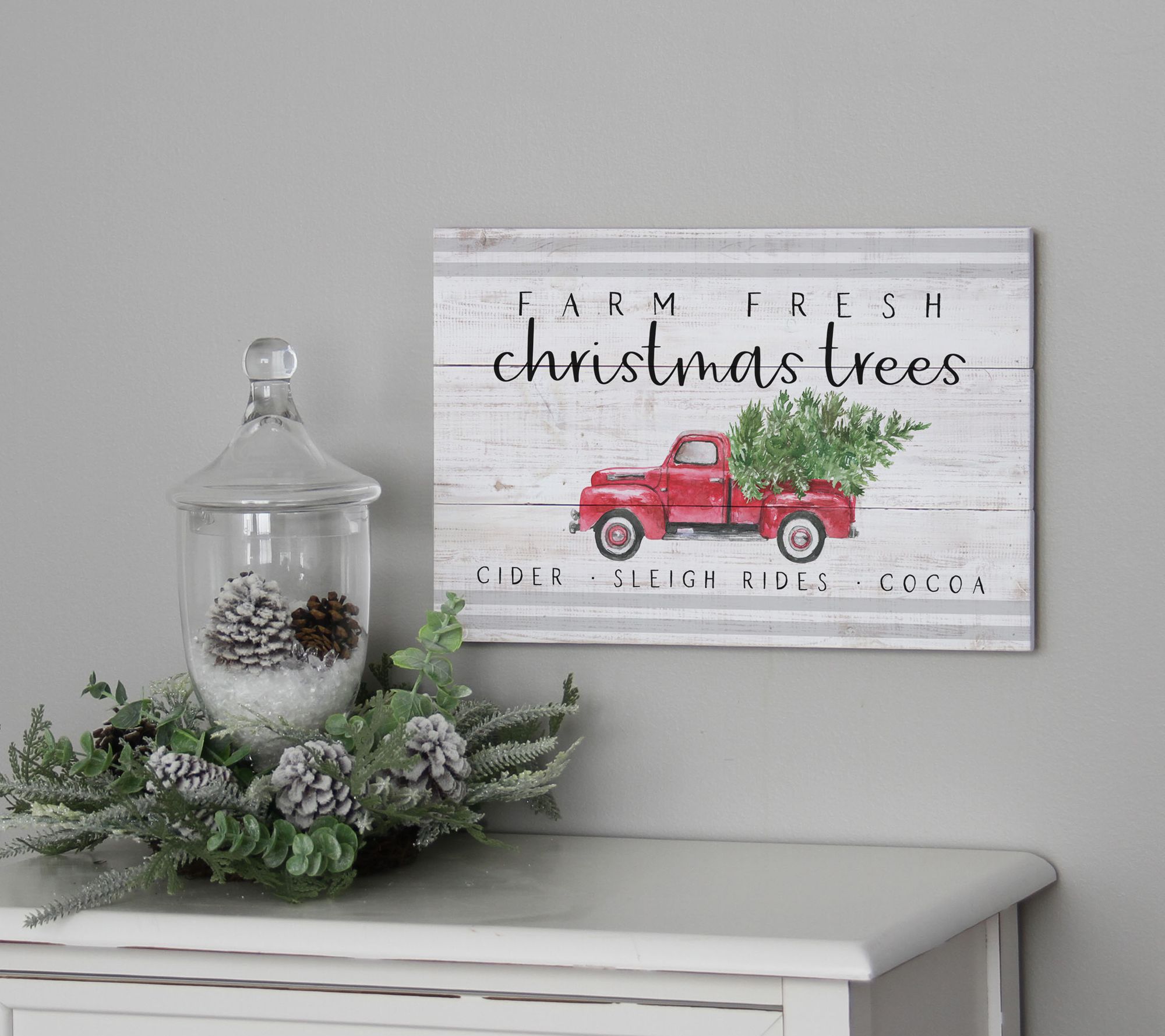 Sincere Surroundings 16" Christmas Trees RusticPallet - QVC.com