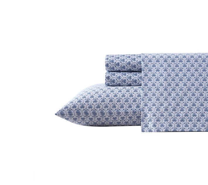 Laura Ashley Rosemarie Blue Queen Sheet Set - QVC.com