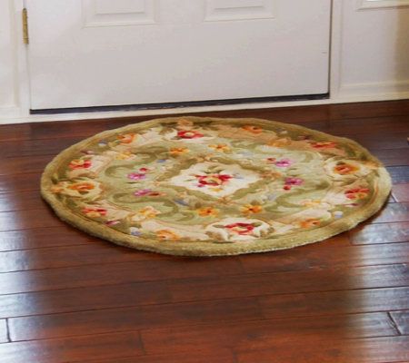 Royal Palace 3' X 3' Round HeritageMedalli Handmade Wool Rug - QVC.com
