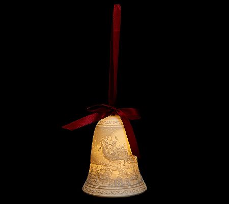 Kringle Express 5" Illuminated Porcelain Holiday Bell with Gift Box ...