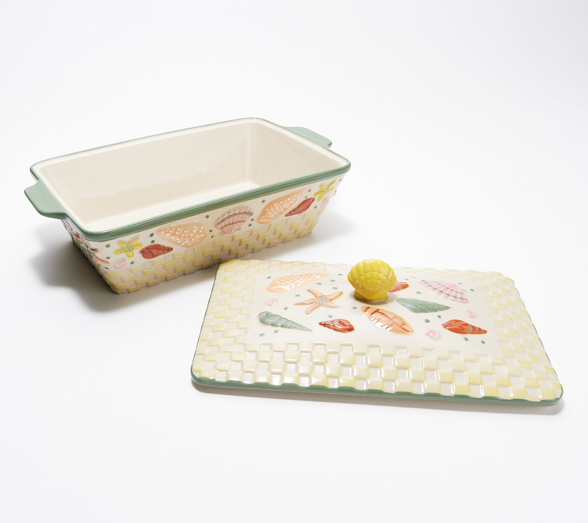 "As Is" Temp- tations Summer Shells 2-qt Covered Baker - QVC.com