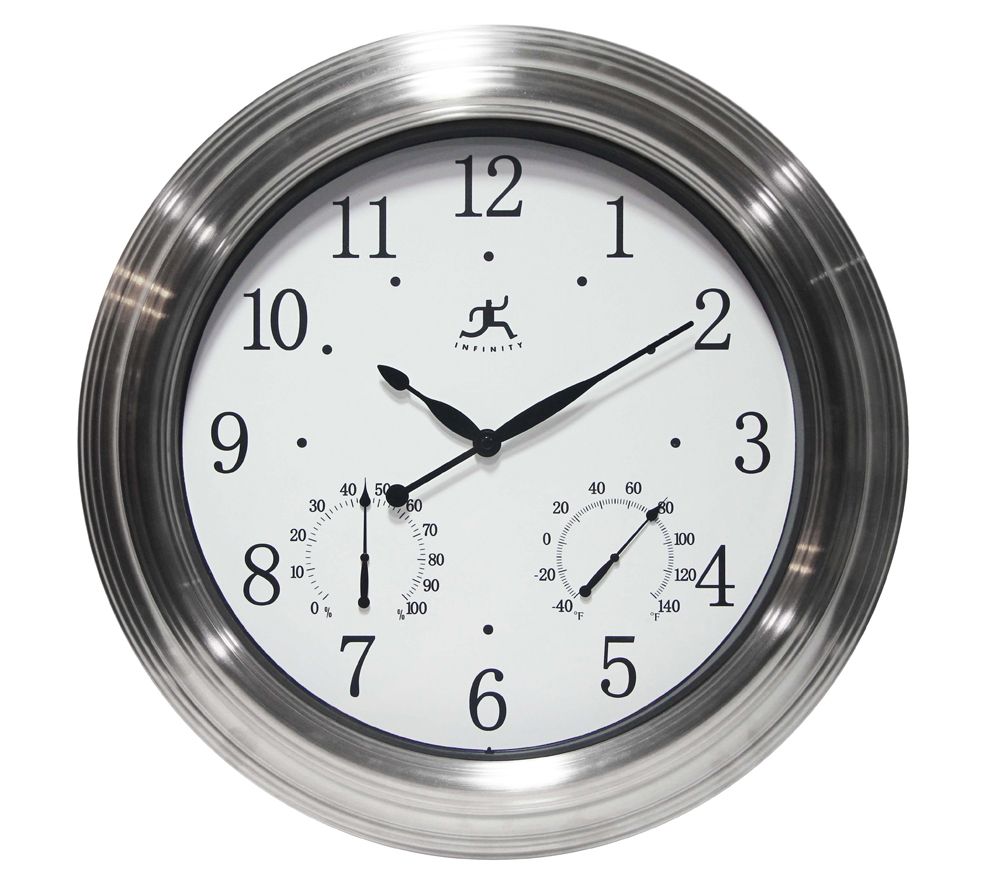 Infinity Instruments Churchill 18.5" Outdoor Wall Clock - QVC.com