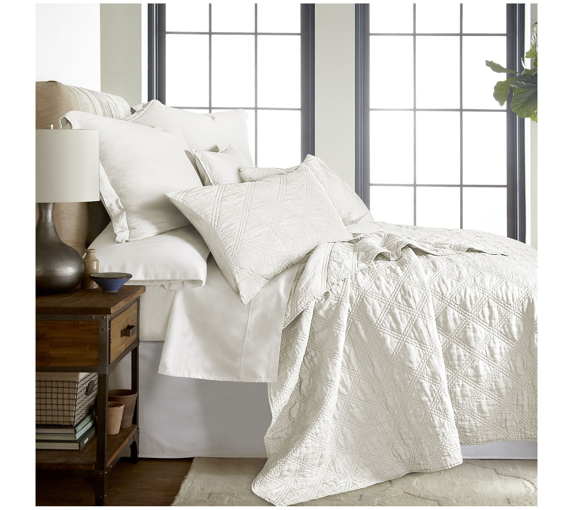 Levtex Home Washed Linen Full/Queen Quilt - QVC.com