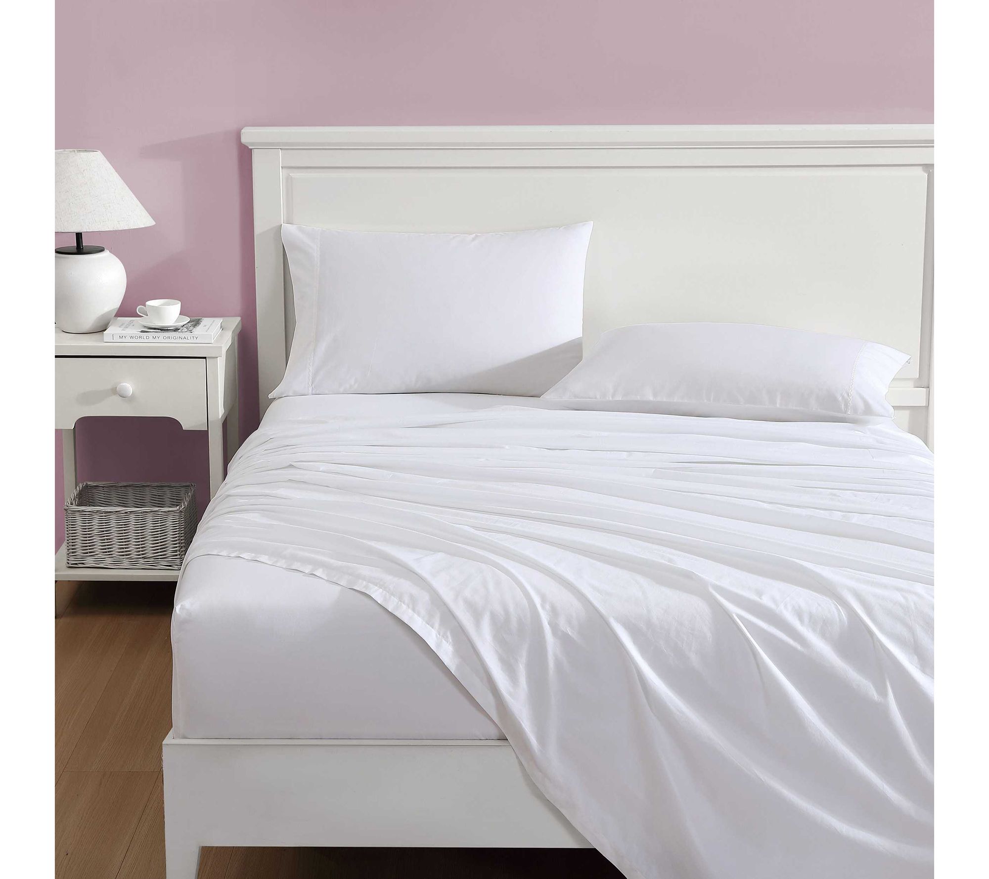Laura Ashley Scallop Embroidered Ivory Queen Sheet Set - QVC.com