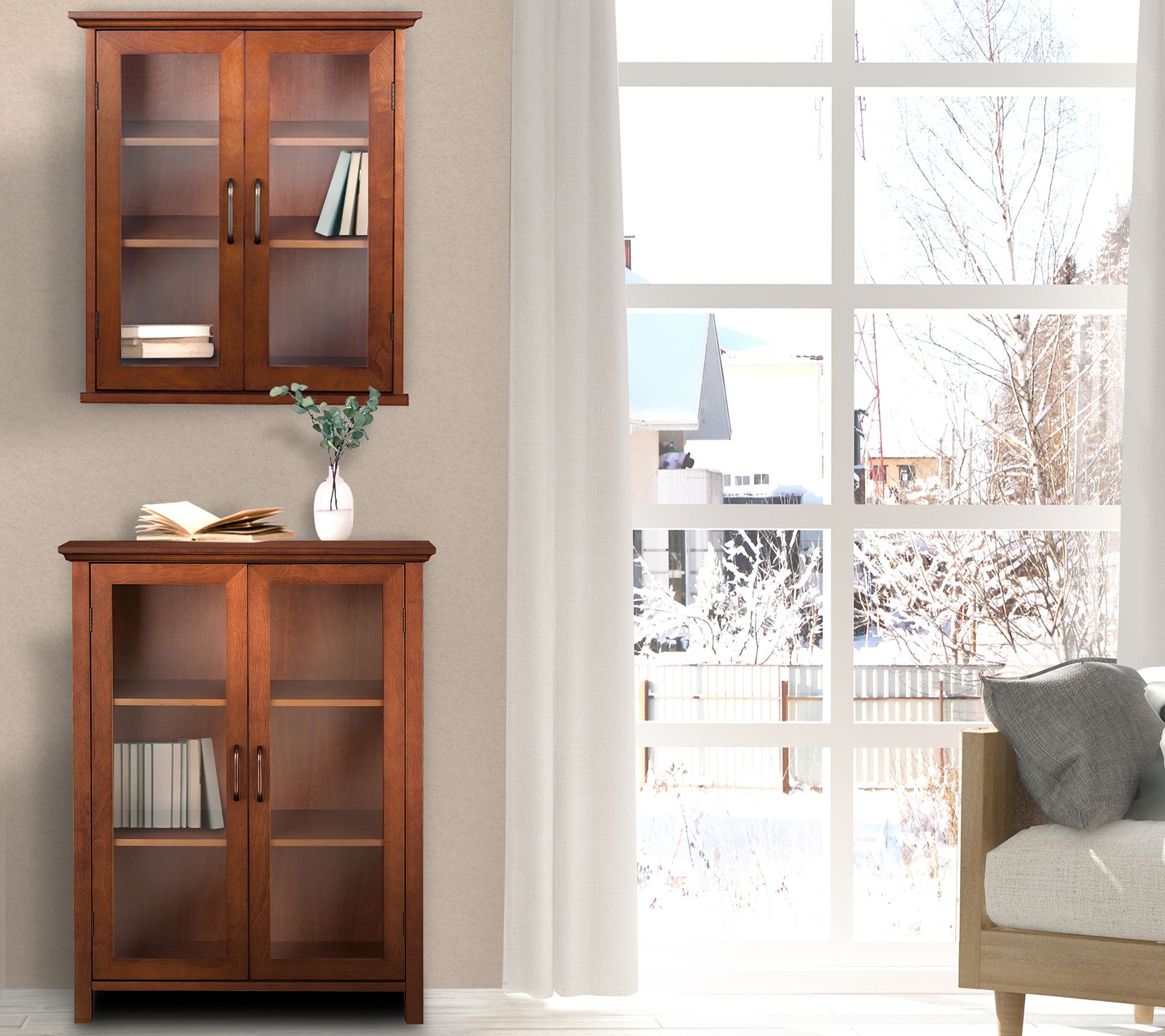 Avery Removable Wall Cabinet with 2 Doors -Wood Veneer - QVC.com