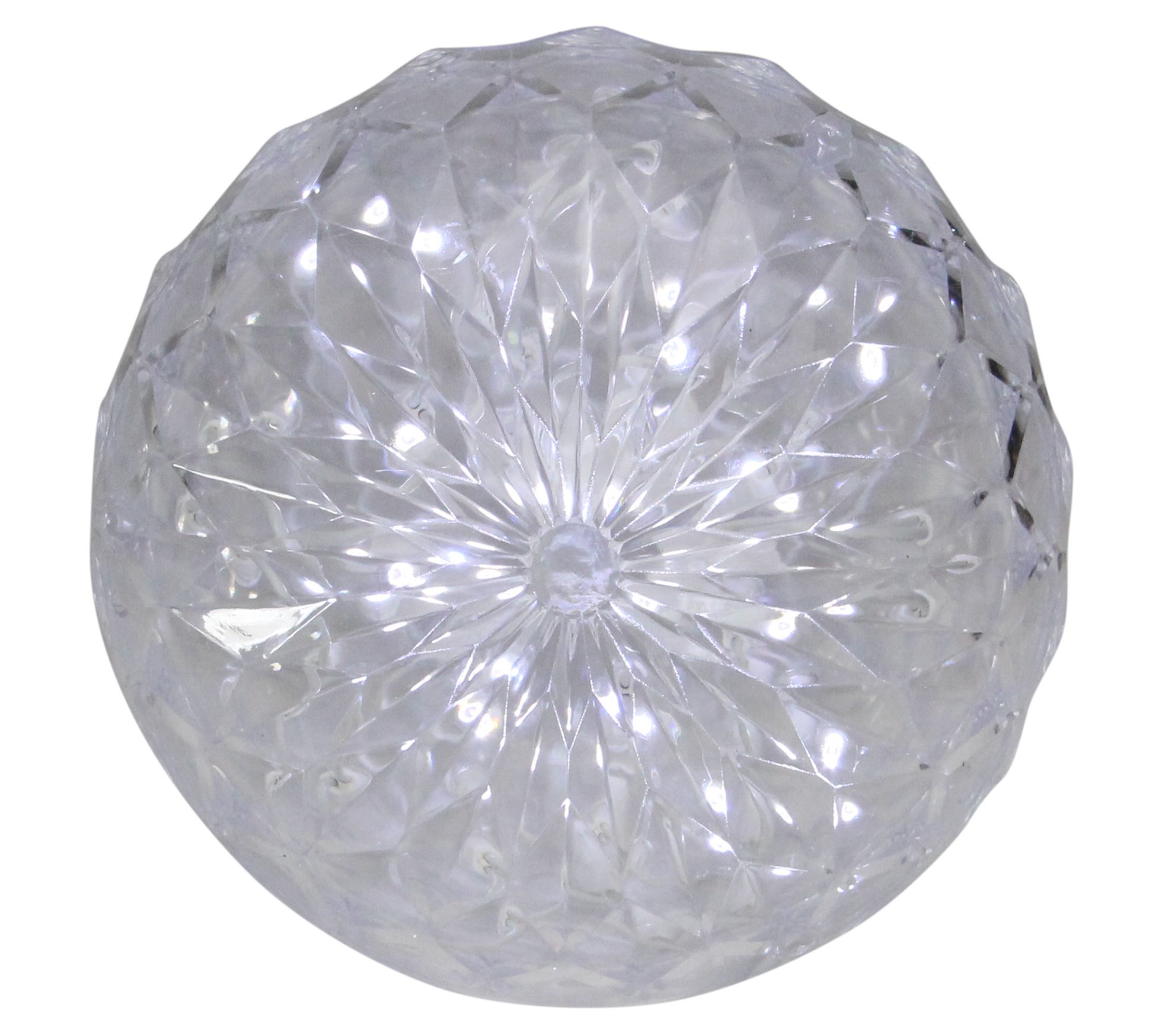 Northlight 6" Clear LED Hanging Christmas Crystal Sphere - QVC.com