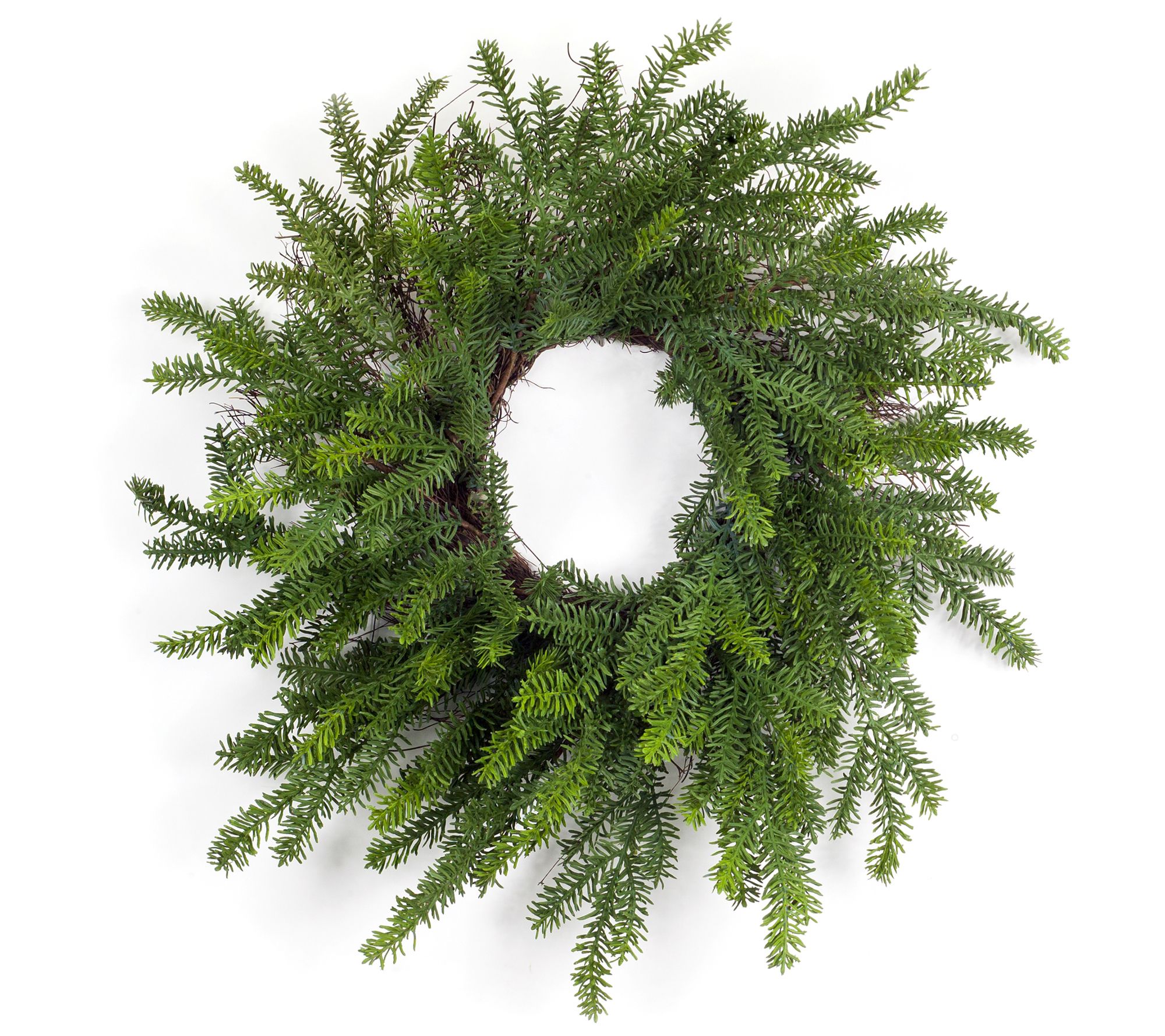 Melrose Pine Wreath with Grapevine Base 32"D - QVC.com