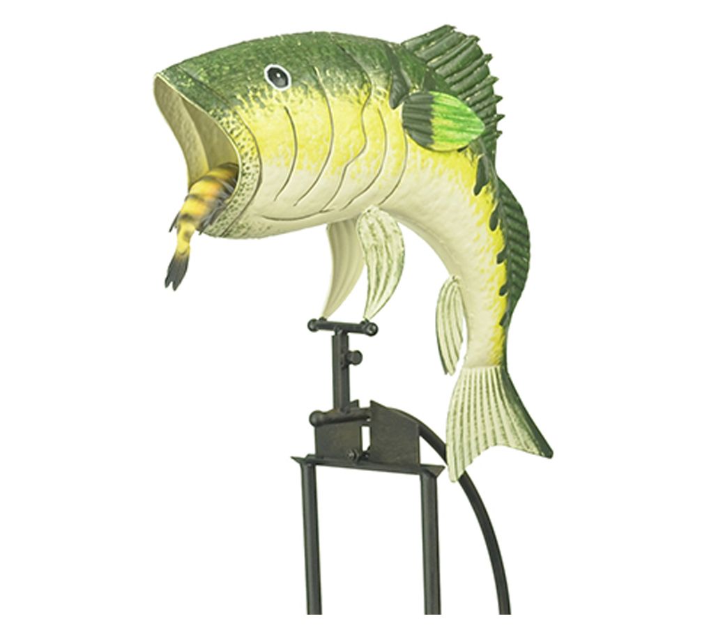 RCS Rocker Garden Stake Large Bass Fish - QVC.com