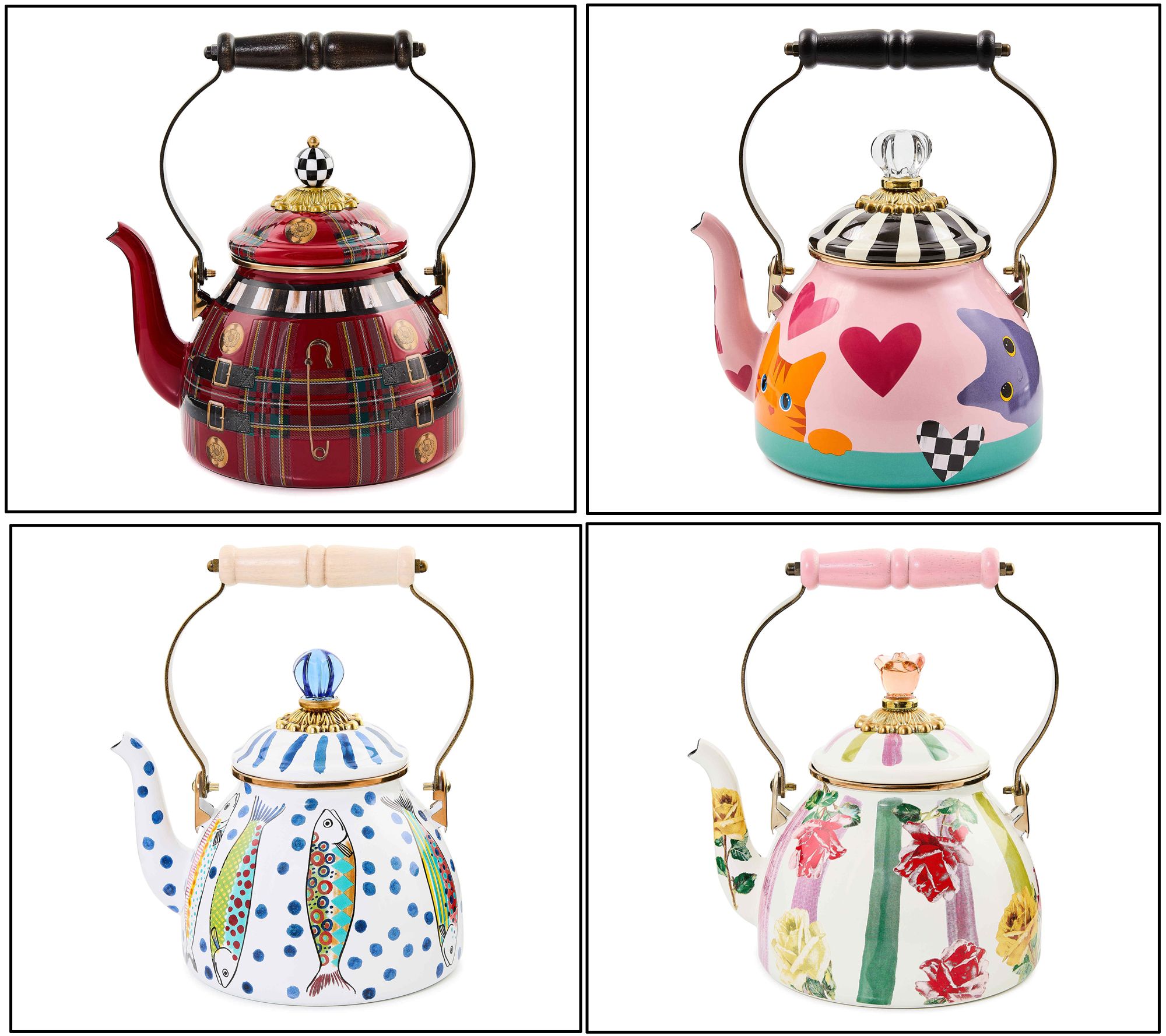 MacKenzie- Childs Specialty Icons Tea Kettle Collective - QVC.com