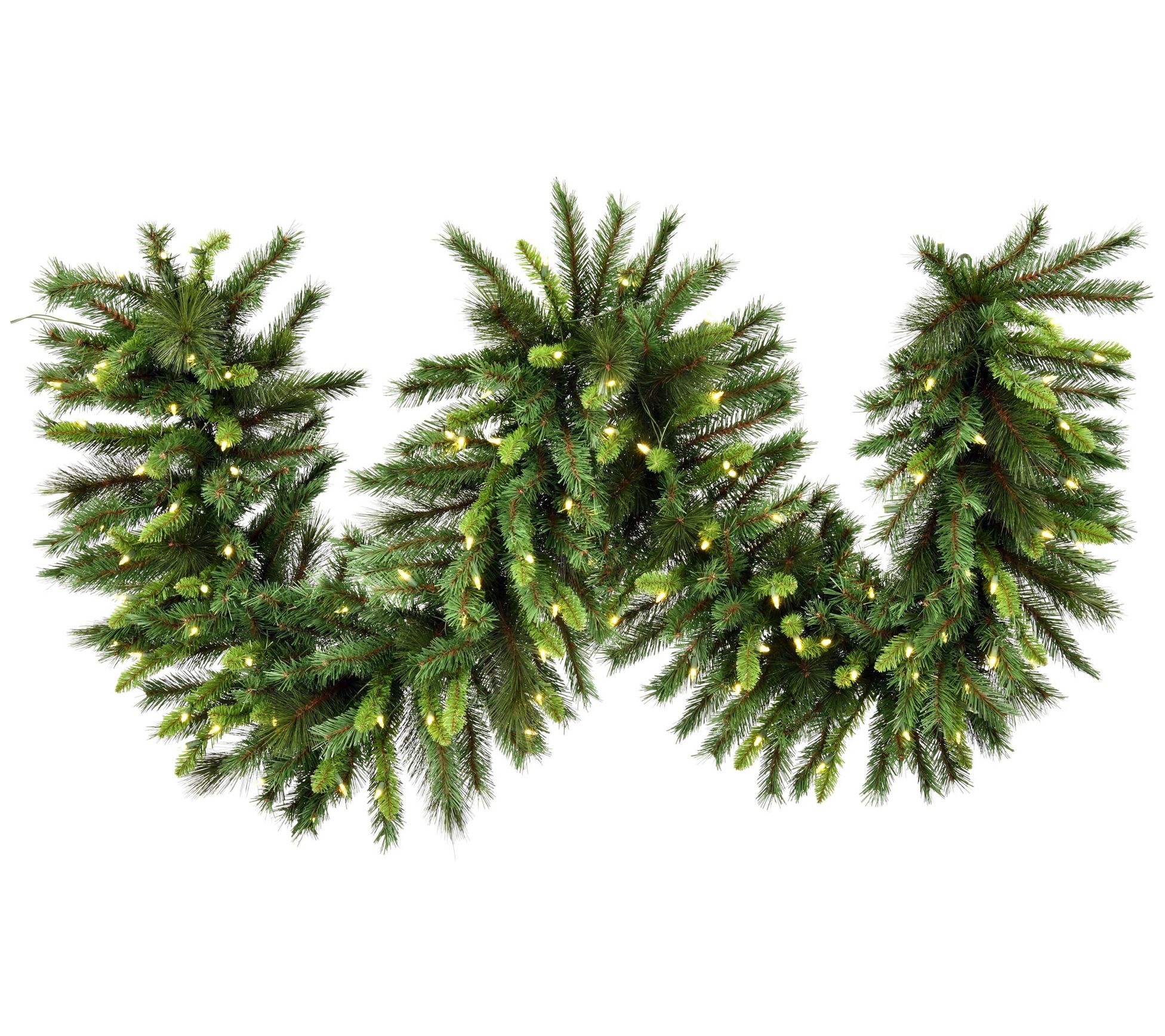 Vickerman 9' Bangor Mixed Pine Artificial Chris tmas Garland - QVC.com