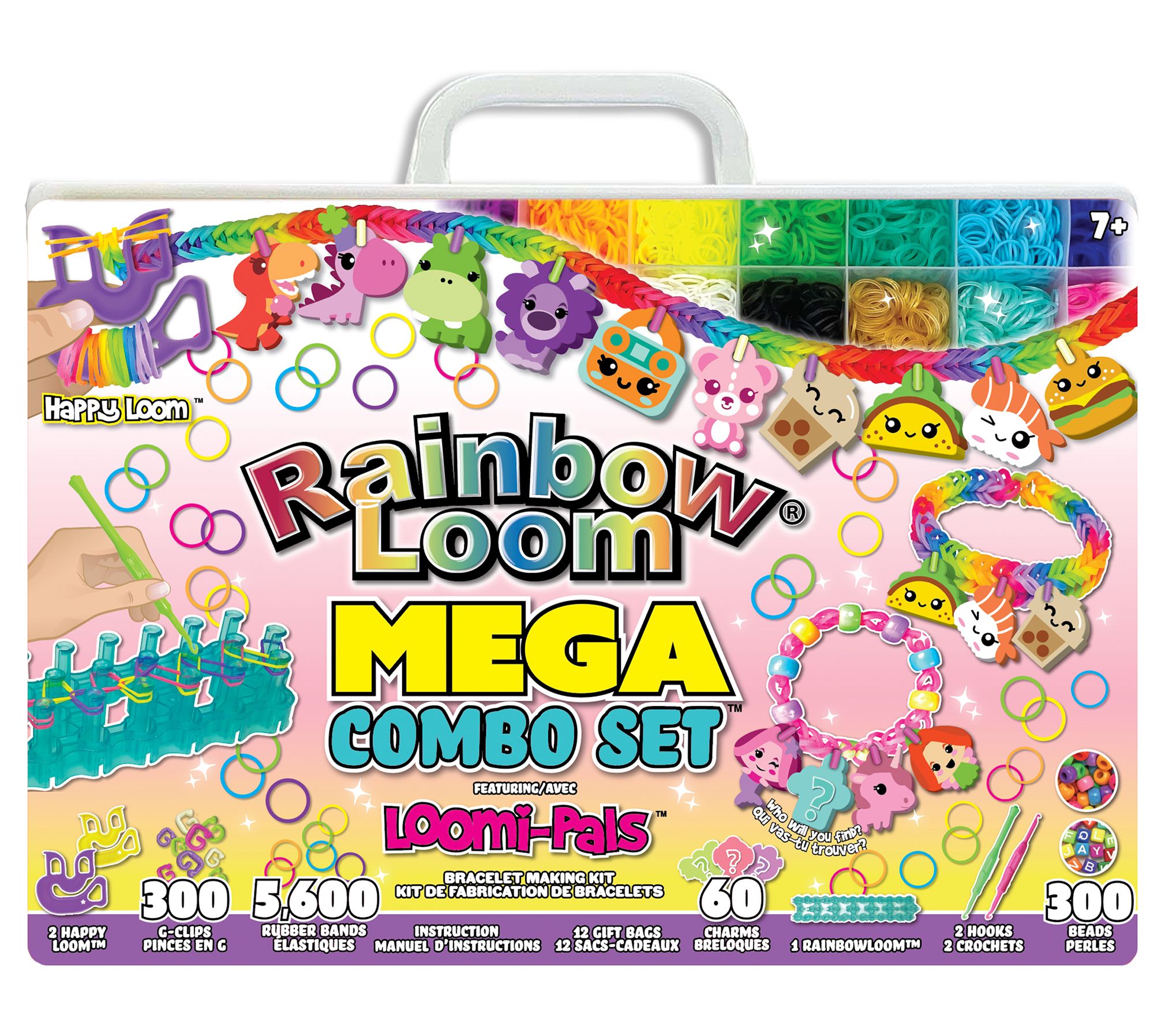 Choon s Design Rainbow Loom Loomi Pals 5 600 Band Bracelet Kit QVC