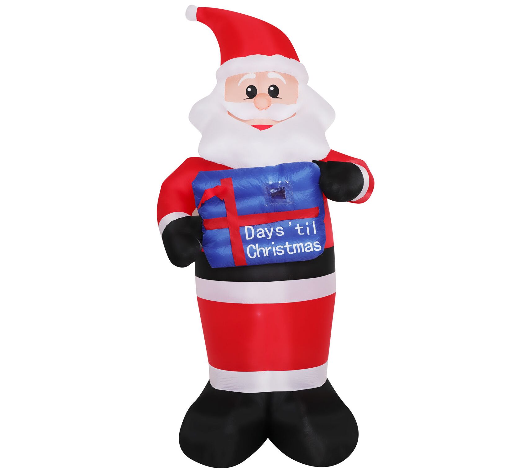 Christmas Time 7-Ft. Pre-Lit Santa Claus Inflat able - QVC.com