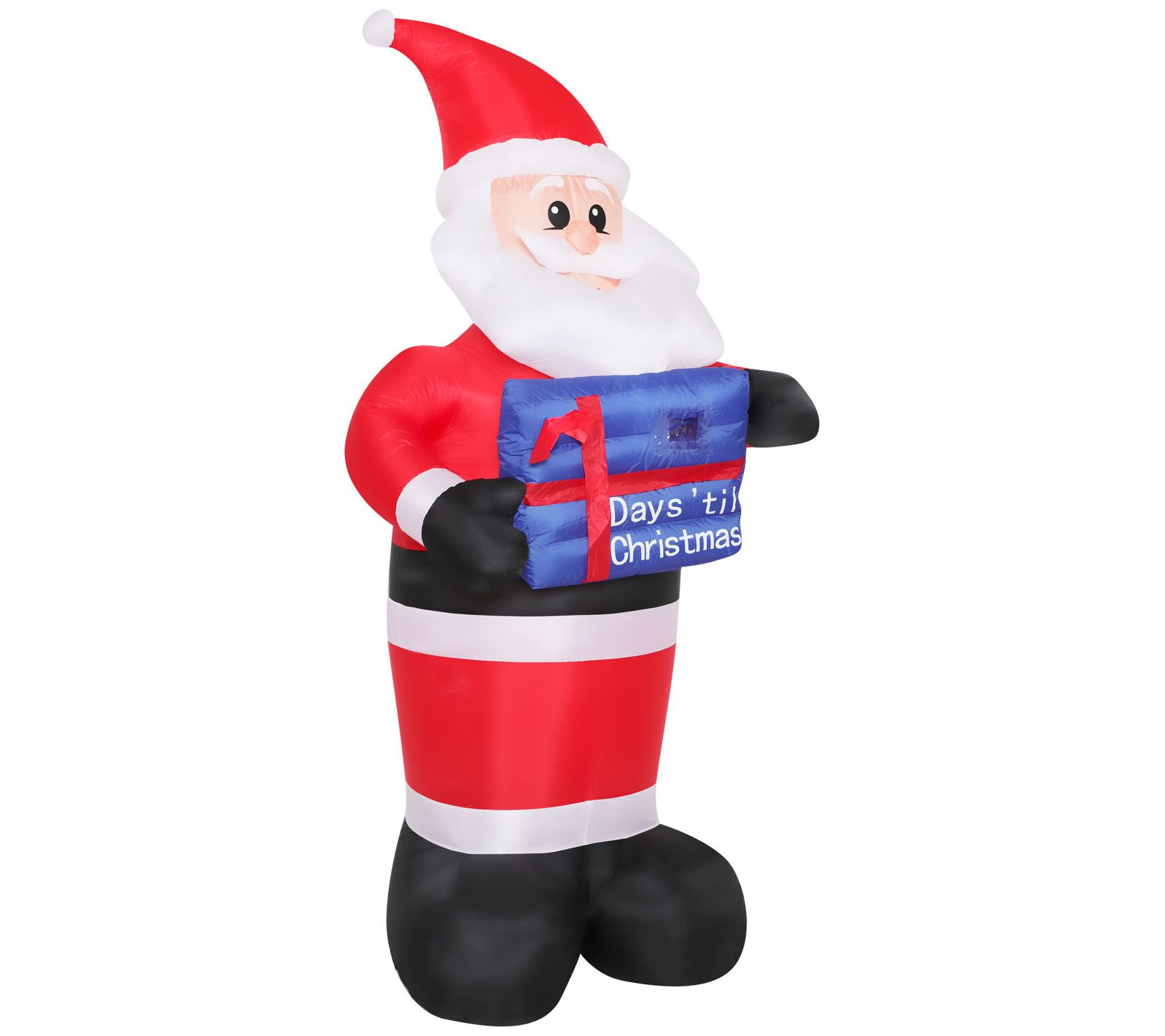 Christmas Time 7-Ft. Pre-Lit Santa Claus Inflat able - QVC.com