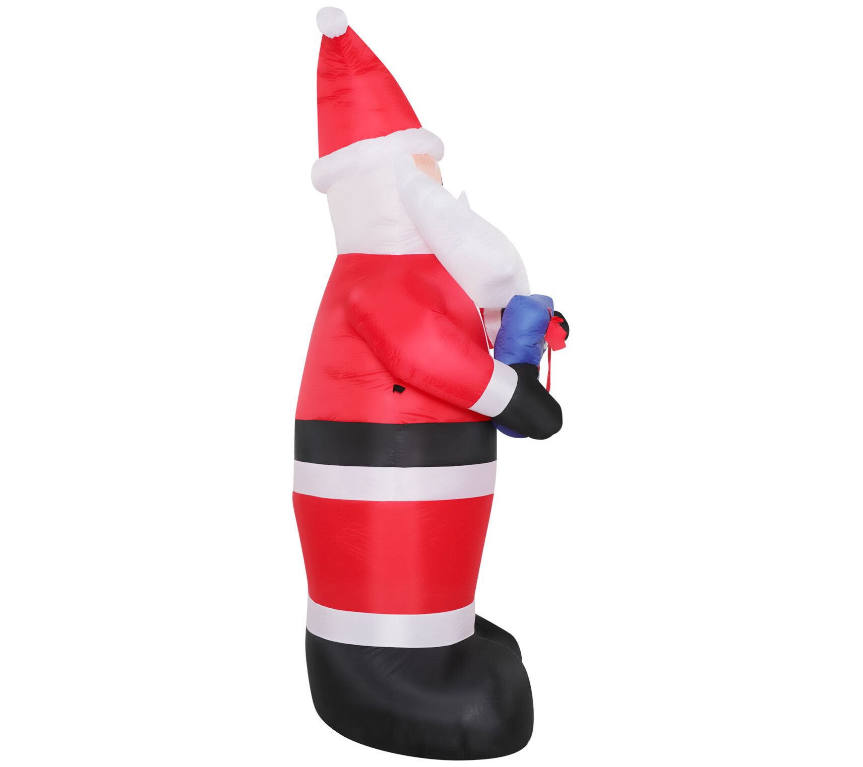 Christmas Time 7-Ft. Pre-Lit Santa Claus Inflat able - QVC.com