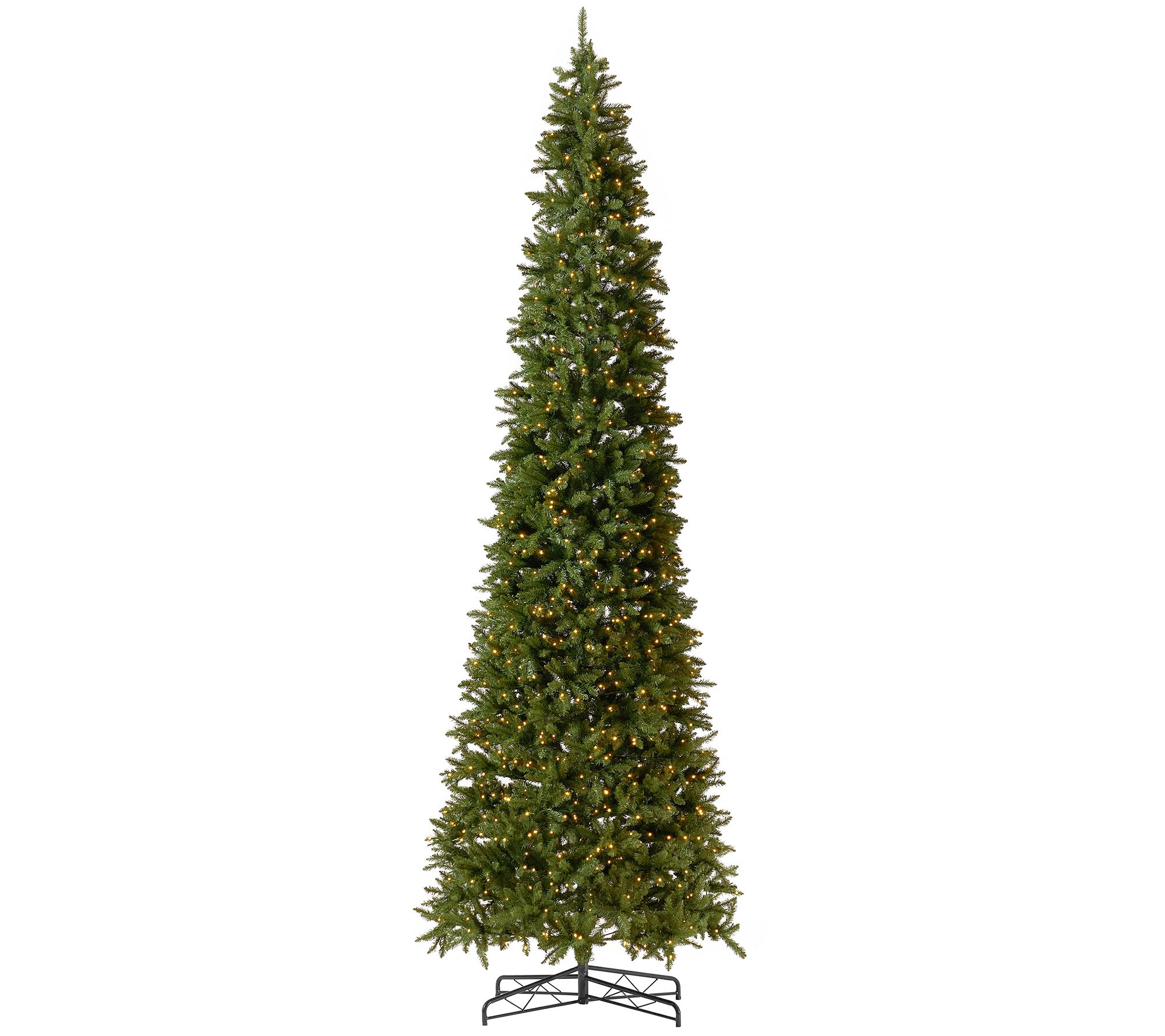 Nearly Natural 10' Flocked Livingston Fir Christmas Tree - QVC.com