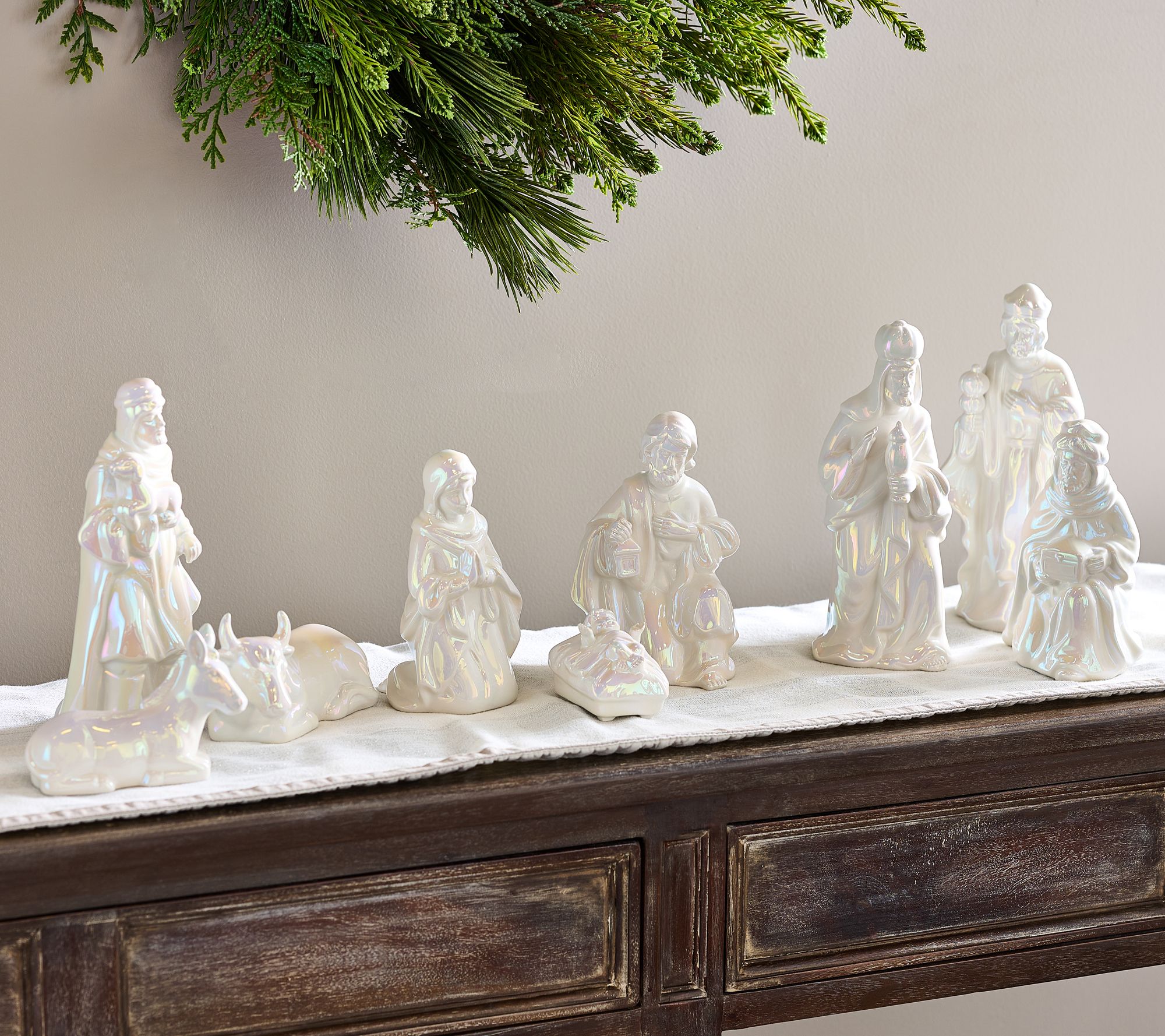 "As Is" 9-Piece Ceramic Nativity Set by Valerie - QVC.com