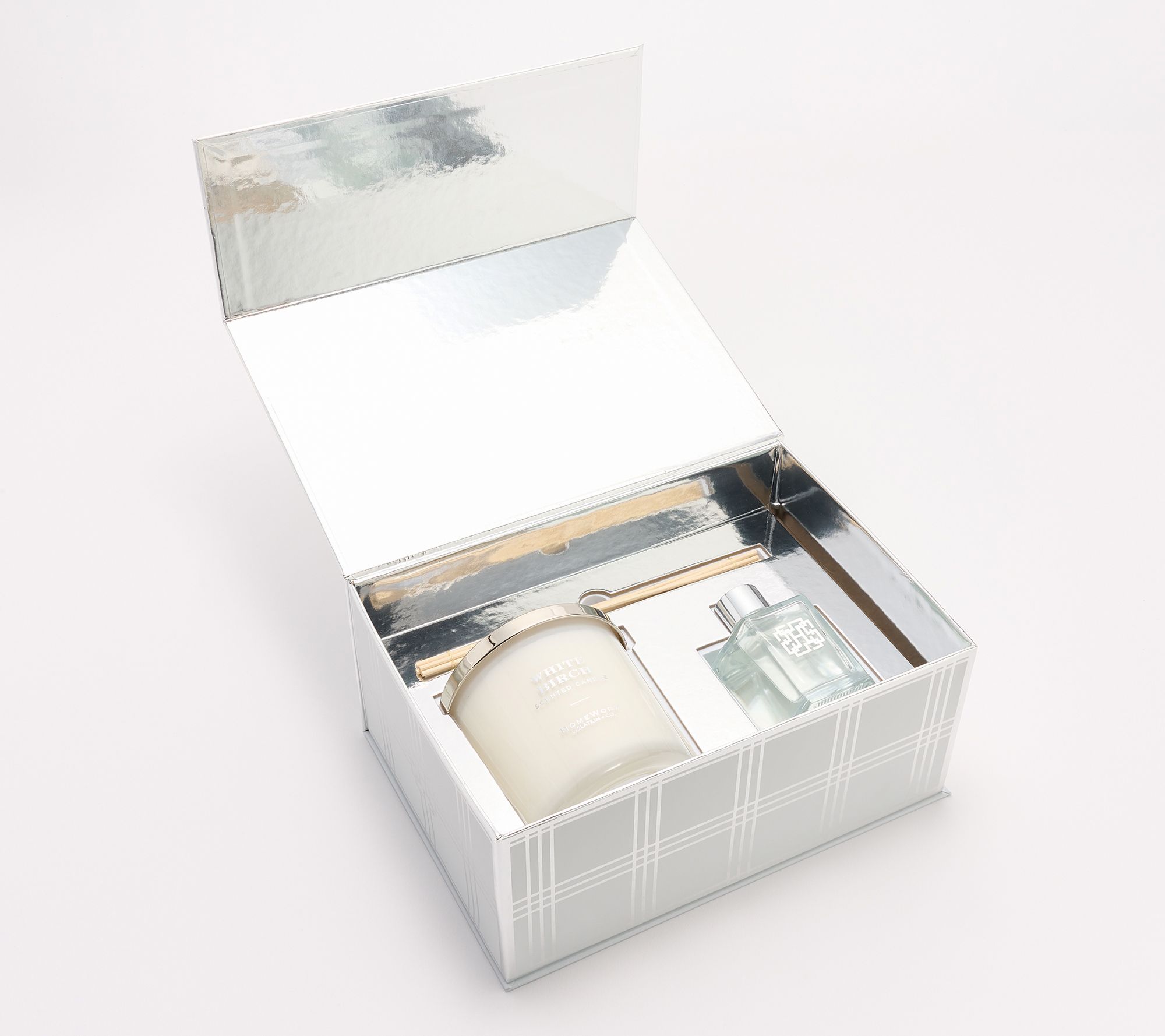 "As Is"HomeWorx by Slatkin + Co White Birch Candle and Diffuser Set ...