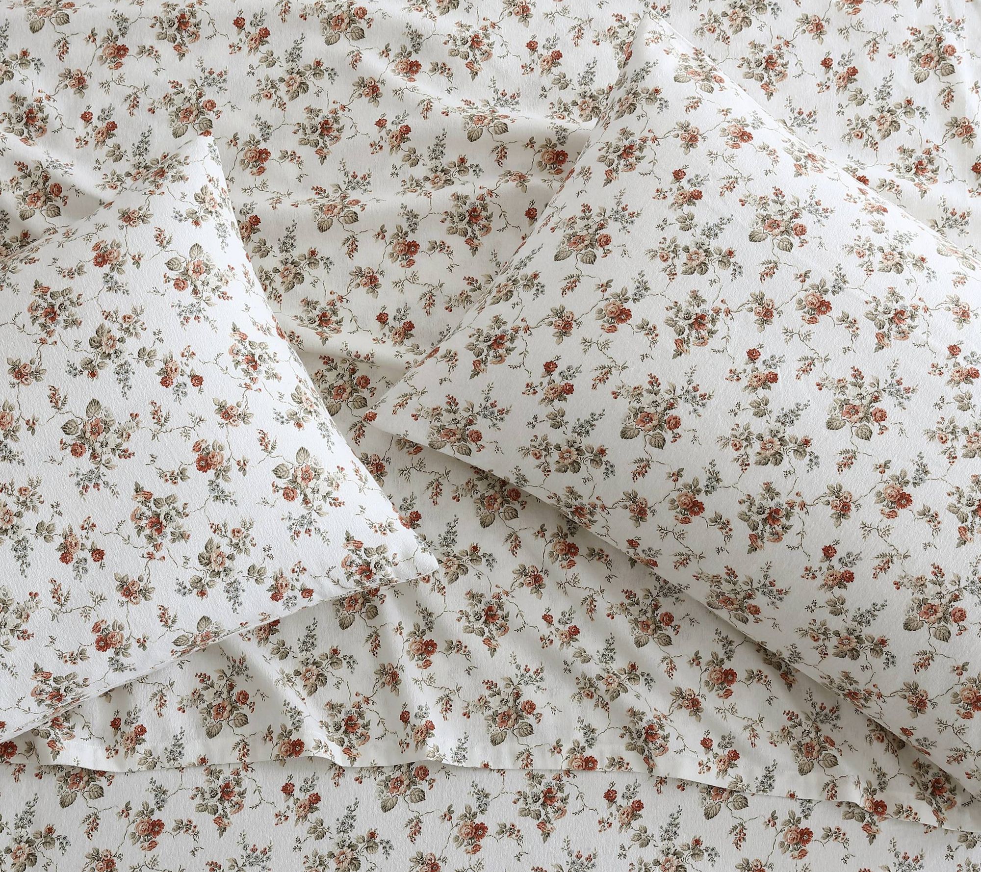 Laura Ashley Le Fleur Full Flannel Sheet Set - QVC.com