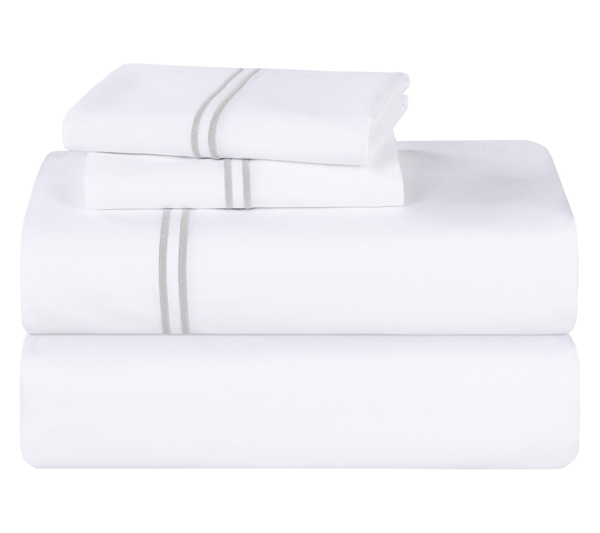 Superior Fieldstone Cotton Embroidered Bed Sheet Set-Twin - QVC.com