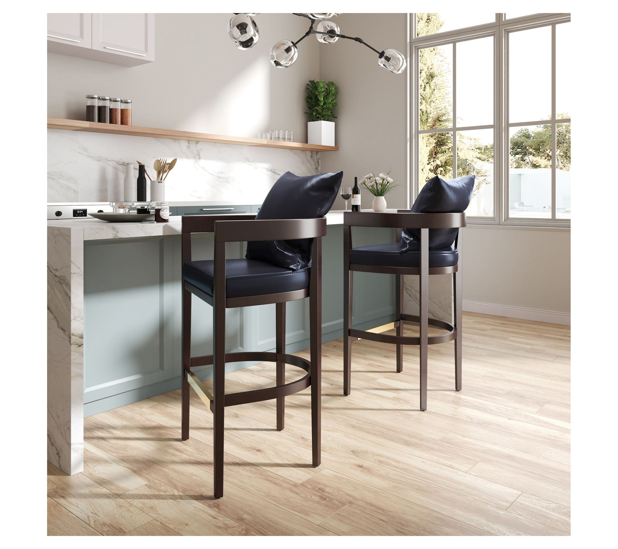 Manhattan Comfort Ritz Bar Stool - QVC.com