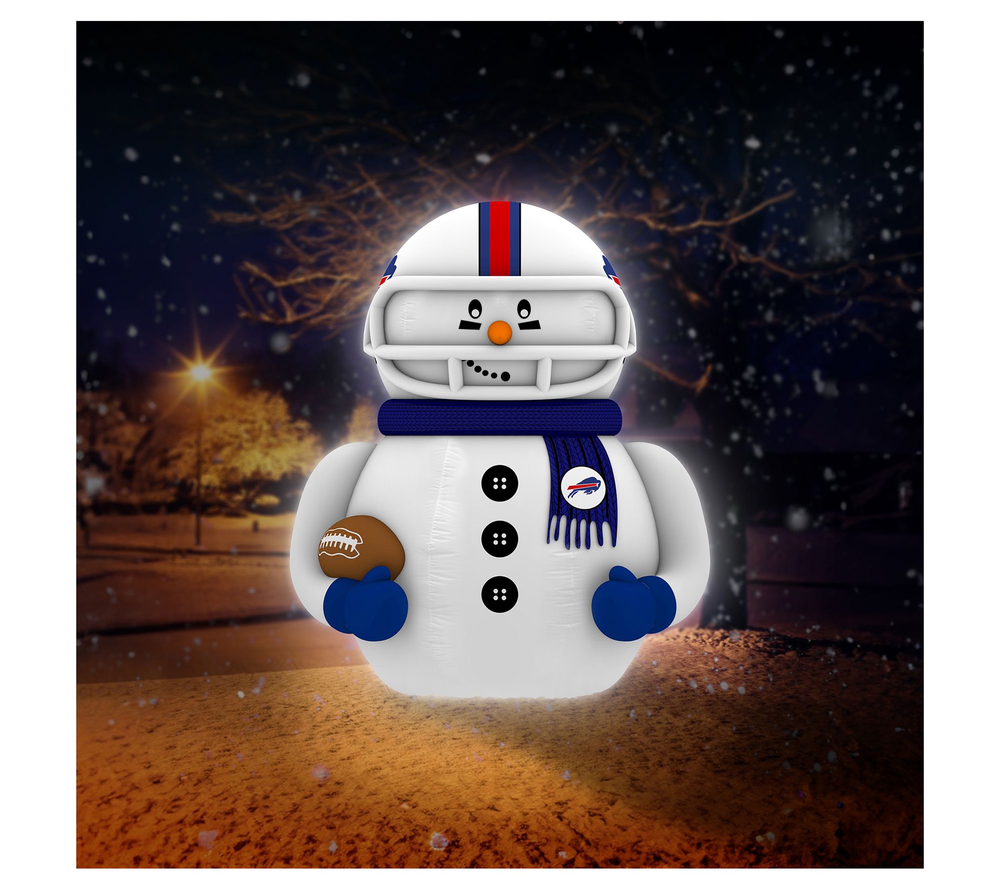 NFL Officially Licensed 7' Inflatable Snowman - QVC.com