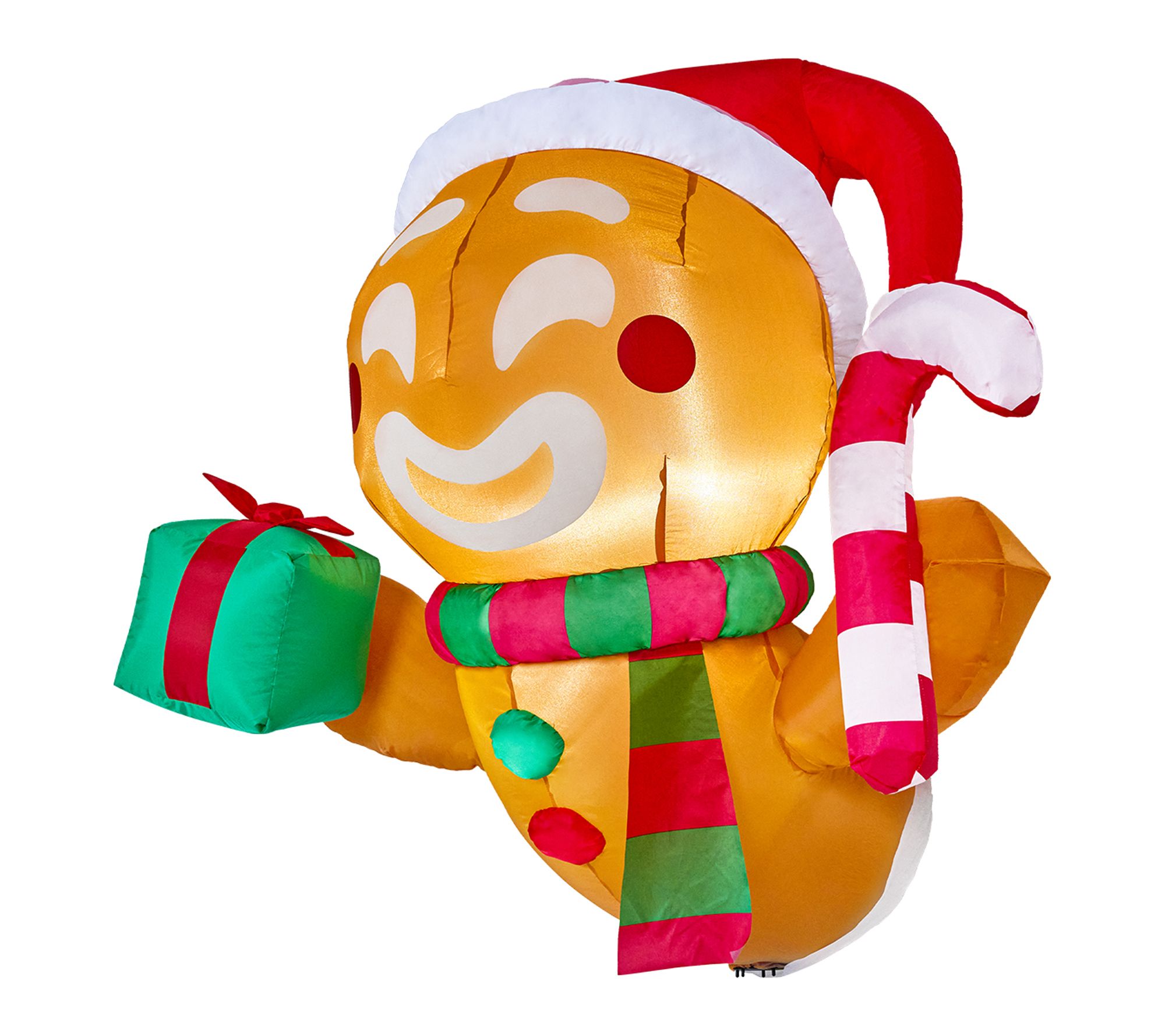Joyfy 3.5ft Christmas Inflatable Gingerbread Man Break Out - QVC.com