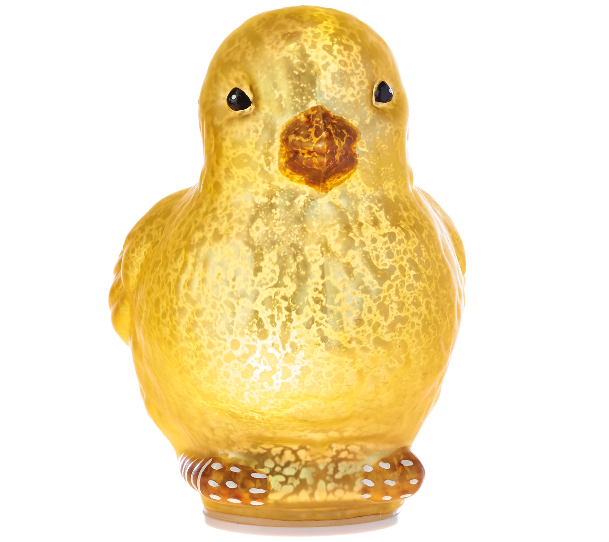 Set of 3 Lit Frosted Glass Chicks by Valerie - QVC.com