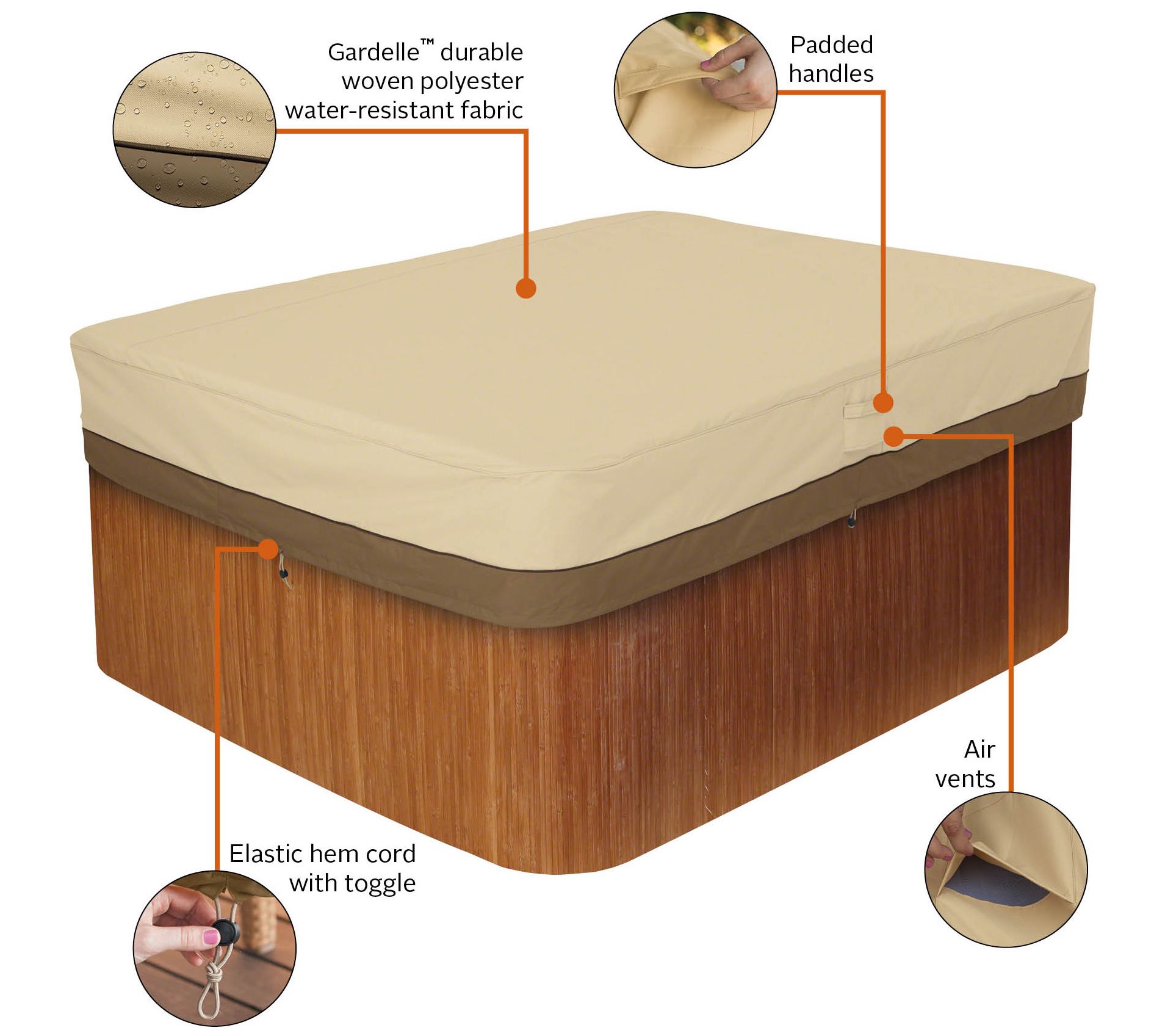 Veranda Rectangle Hot Tub Cover, Large by Classic Accessories - QVC.com