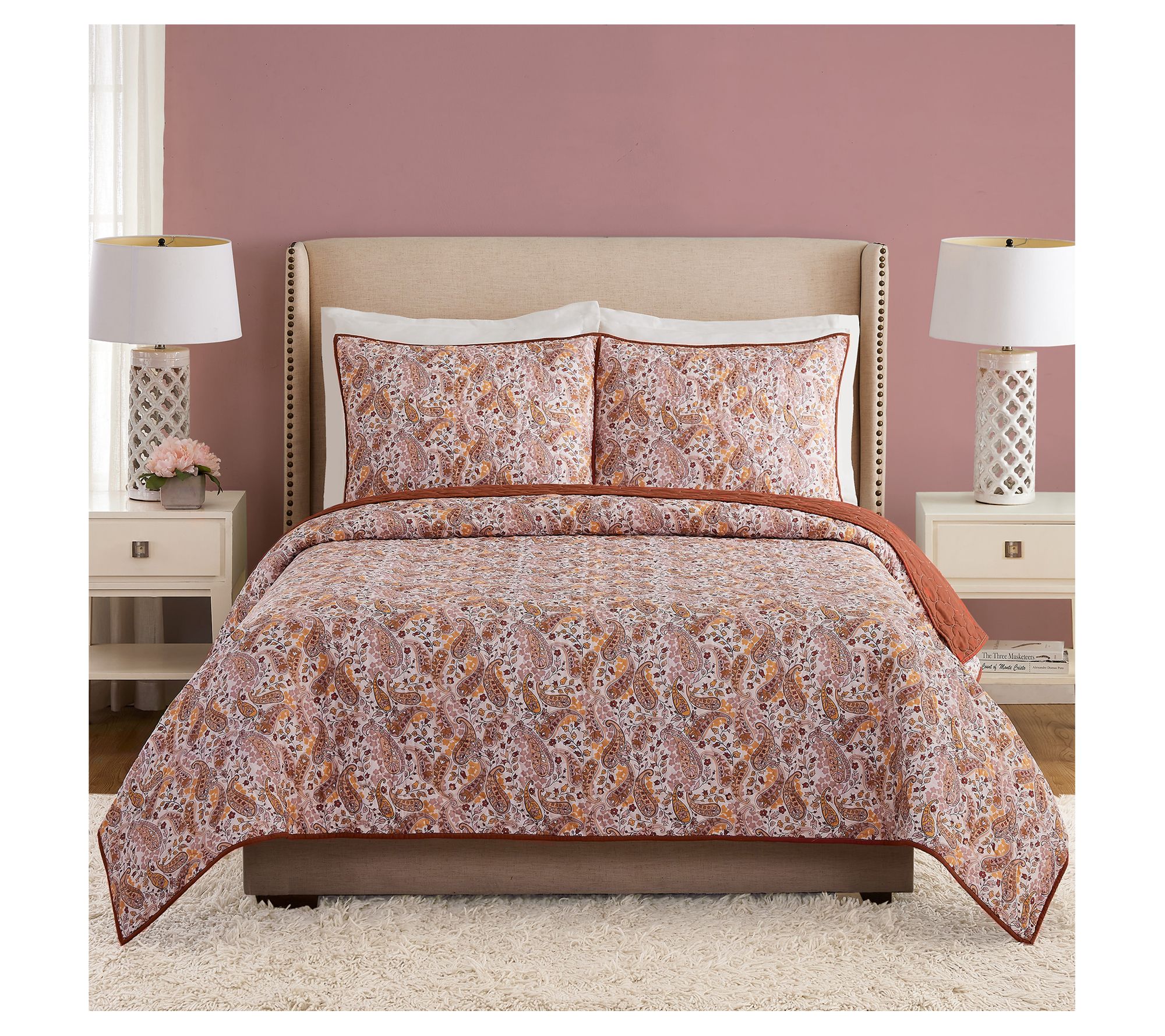 Vera Bradley Maddalena Paisley 3-Piece Full/Queen Quilt Set - QVC.com