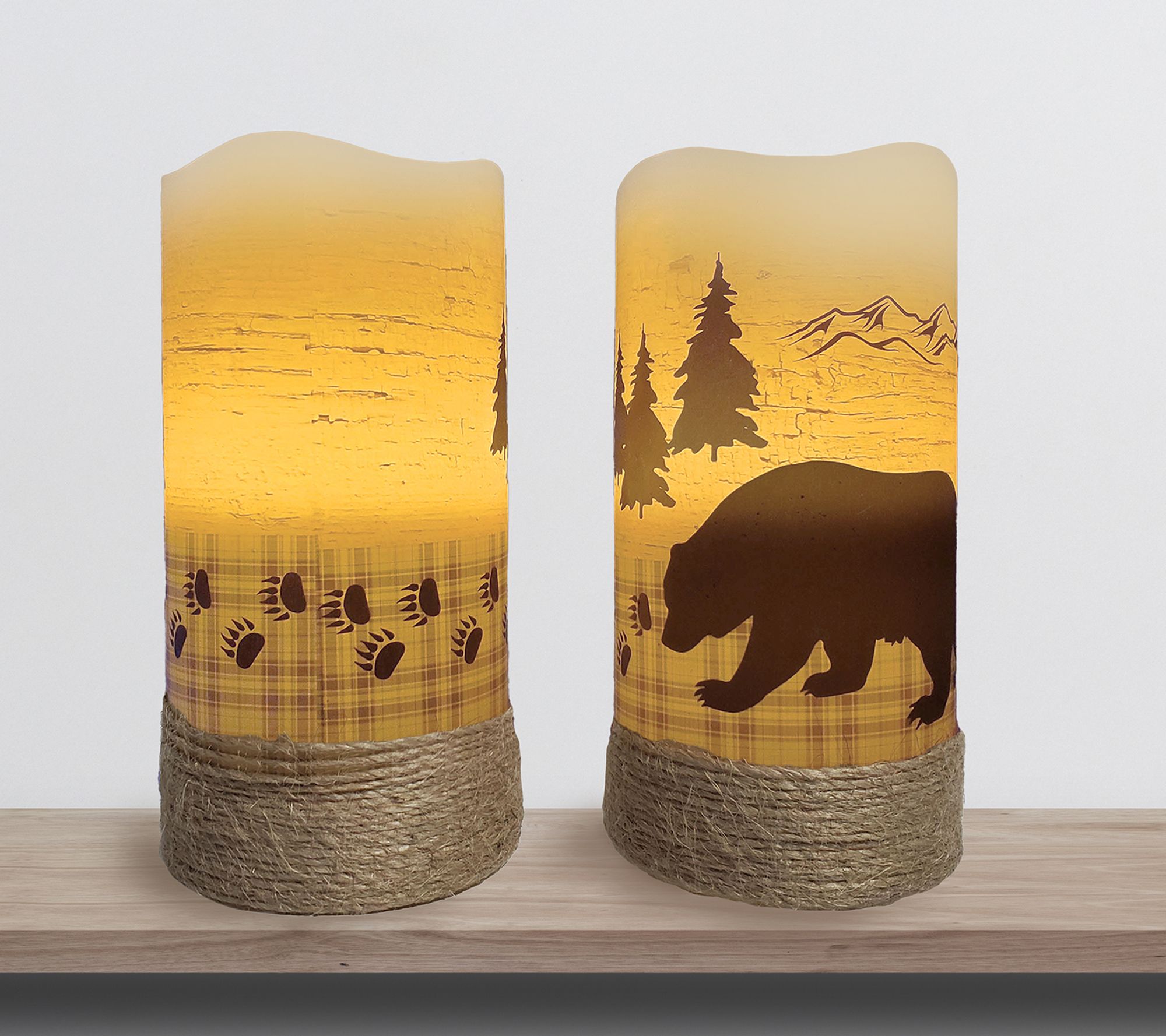 LumaBase Holiday Wildlife 2ct Battery-OperatedWax LED Candles - QVC.com