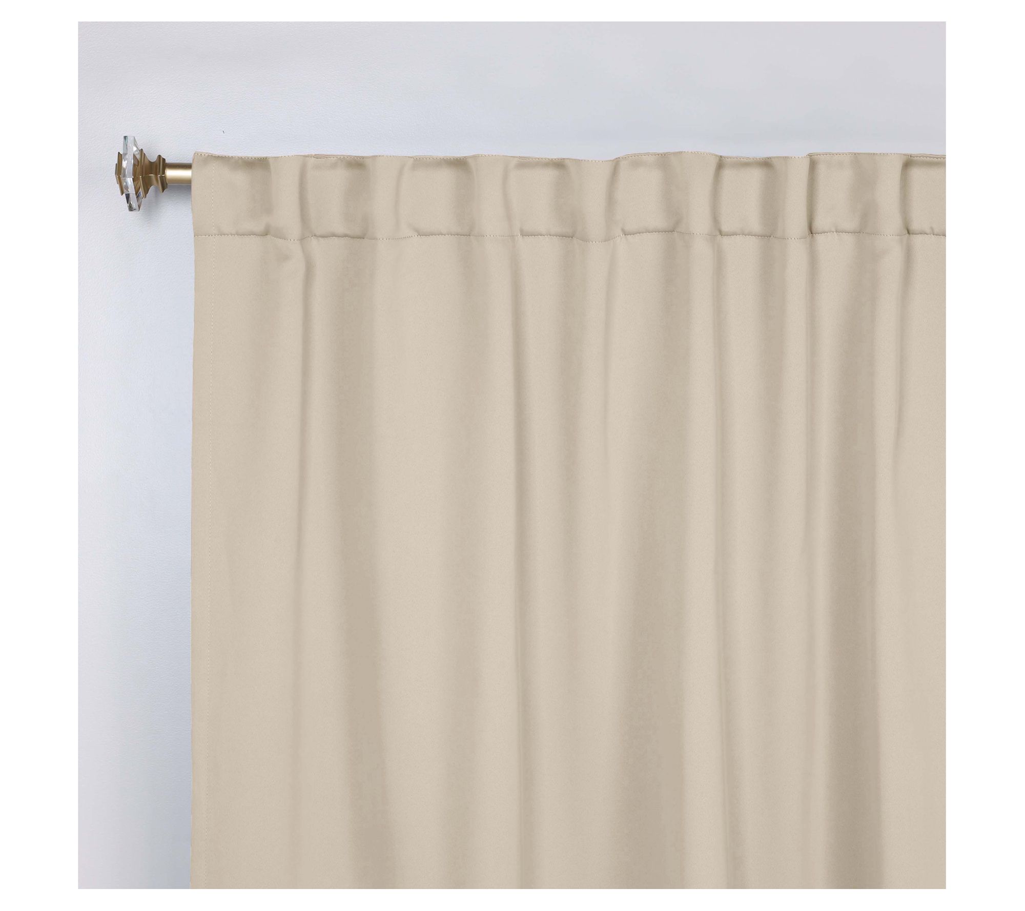 Superior Solid Room Darkening Curtains & Back Tabs Set, 42x63 - QVC.com