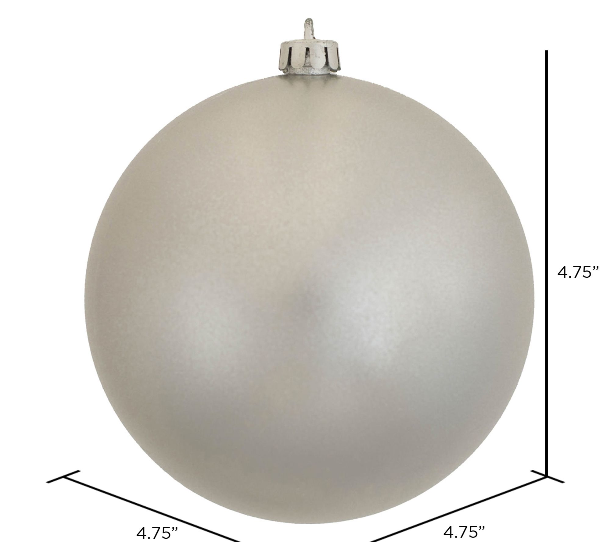 Vickerman 4.75" Silver Candy Ball Ornament 4-Pack - QVC.com