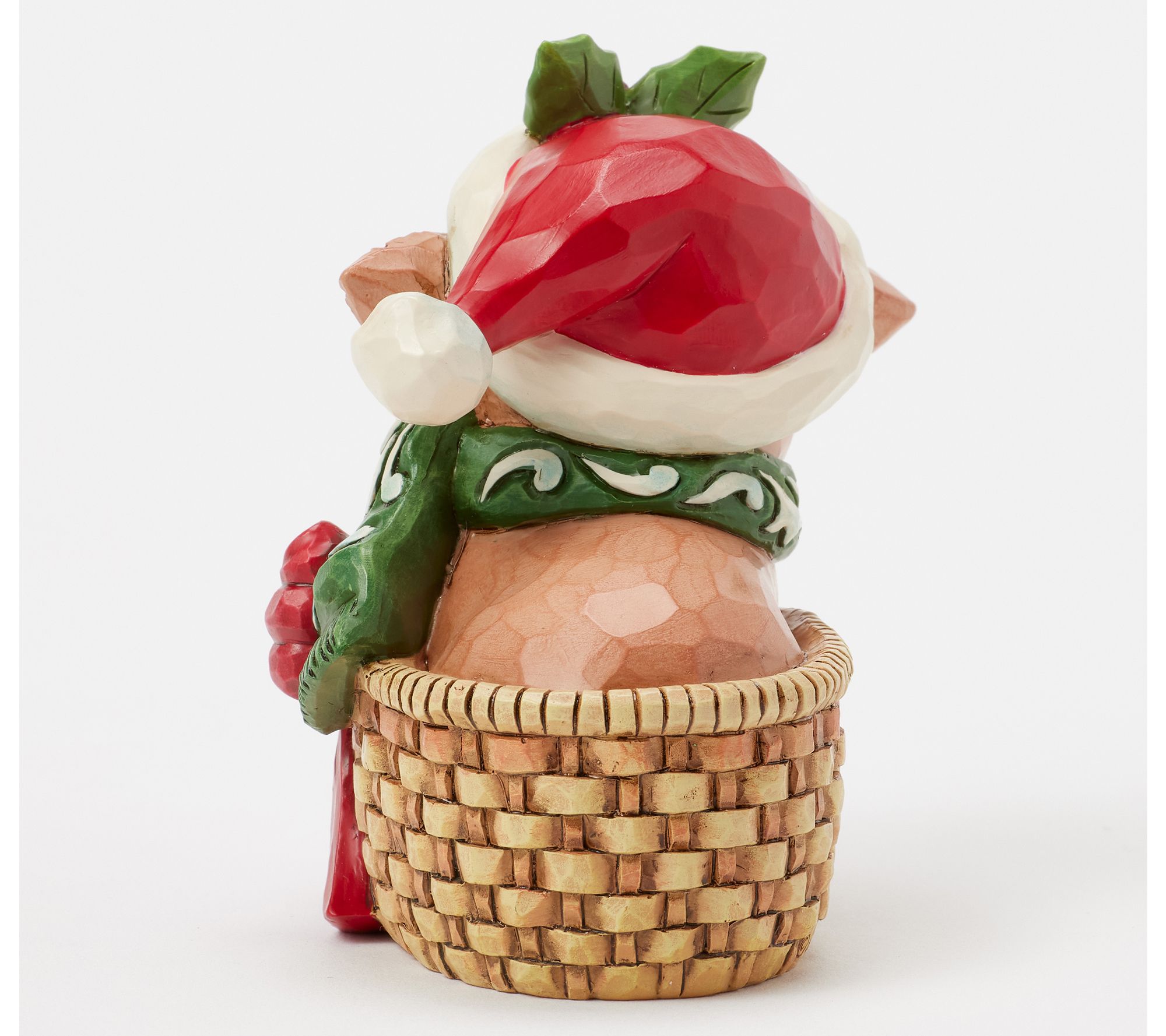 Jim Shore Heartwood Creek Highland Cow in Basket Mini 3.54in H - QVC.com
