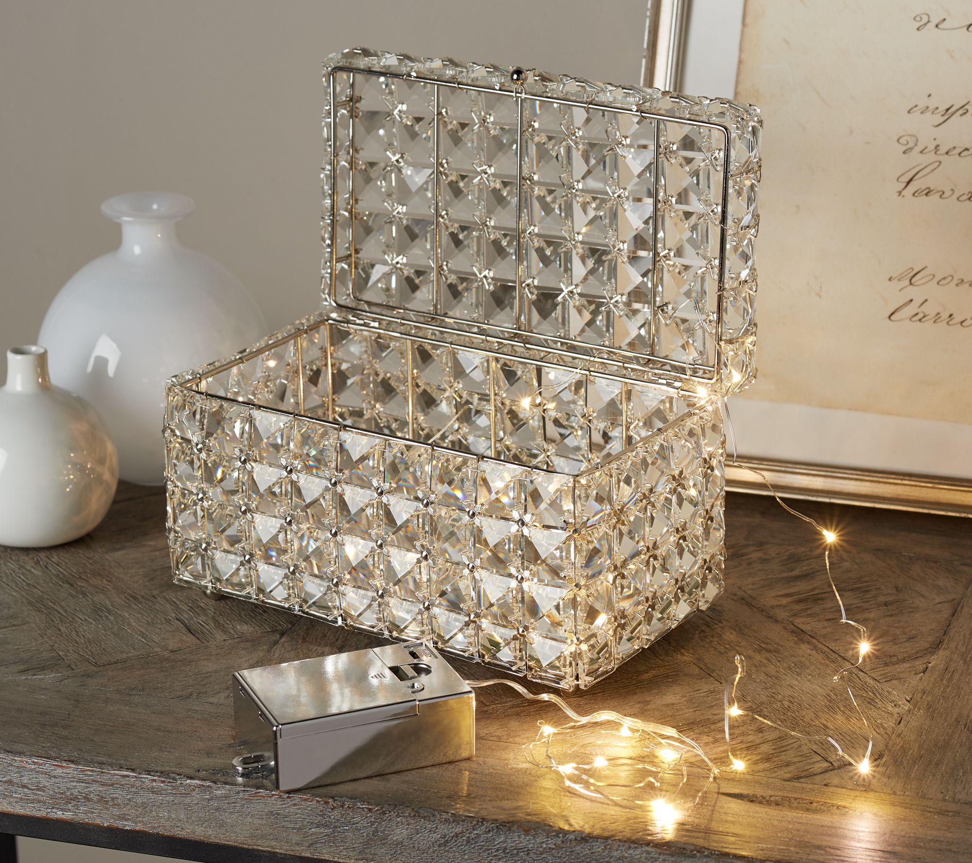 "As Is" Illuminated Faceted Gem Keepsake Box by Valerie - QVC.com