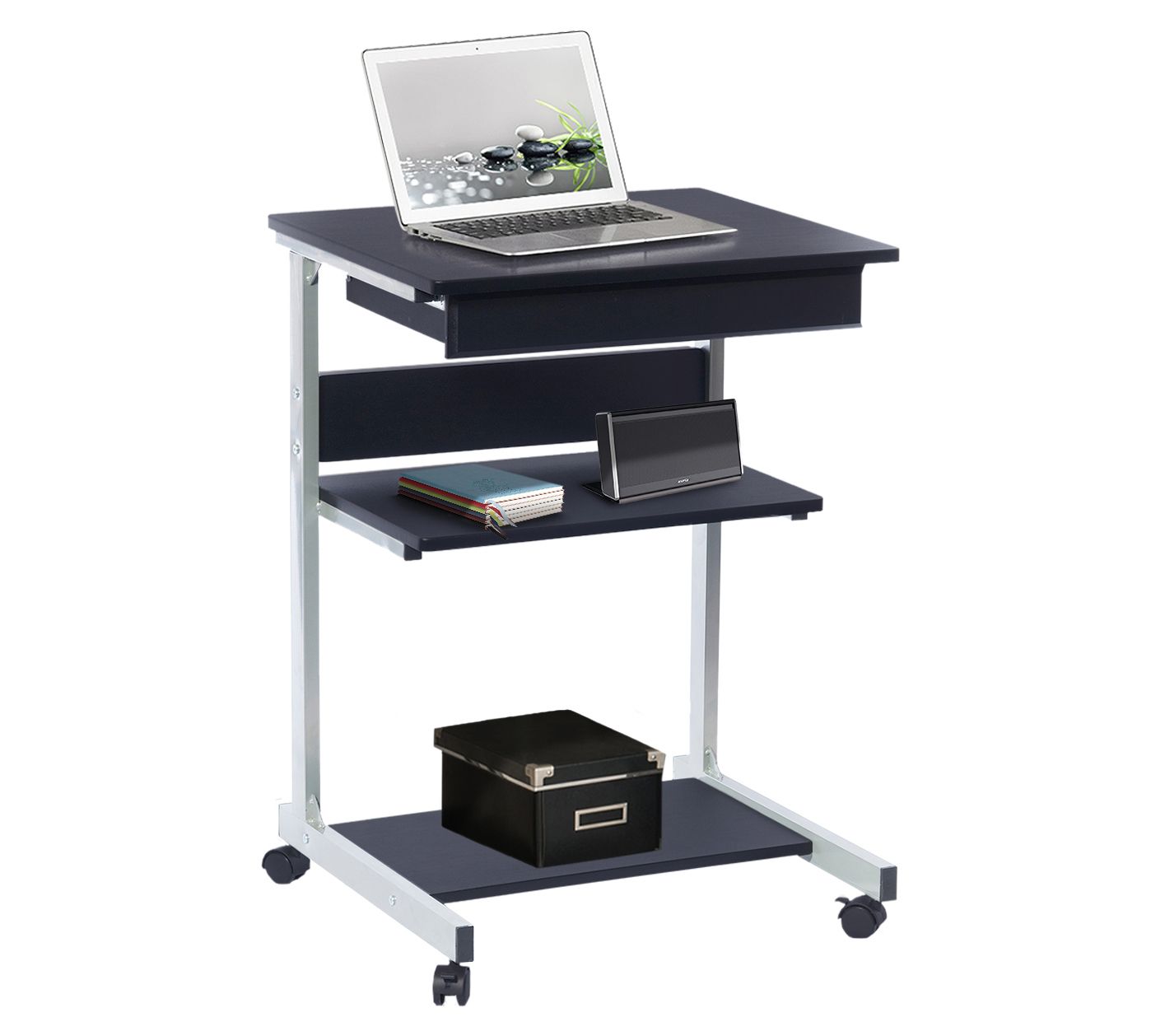 Techni Mobili Rolling Laptop Cart with Storage - QVC.com
