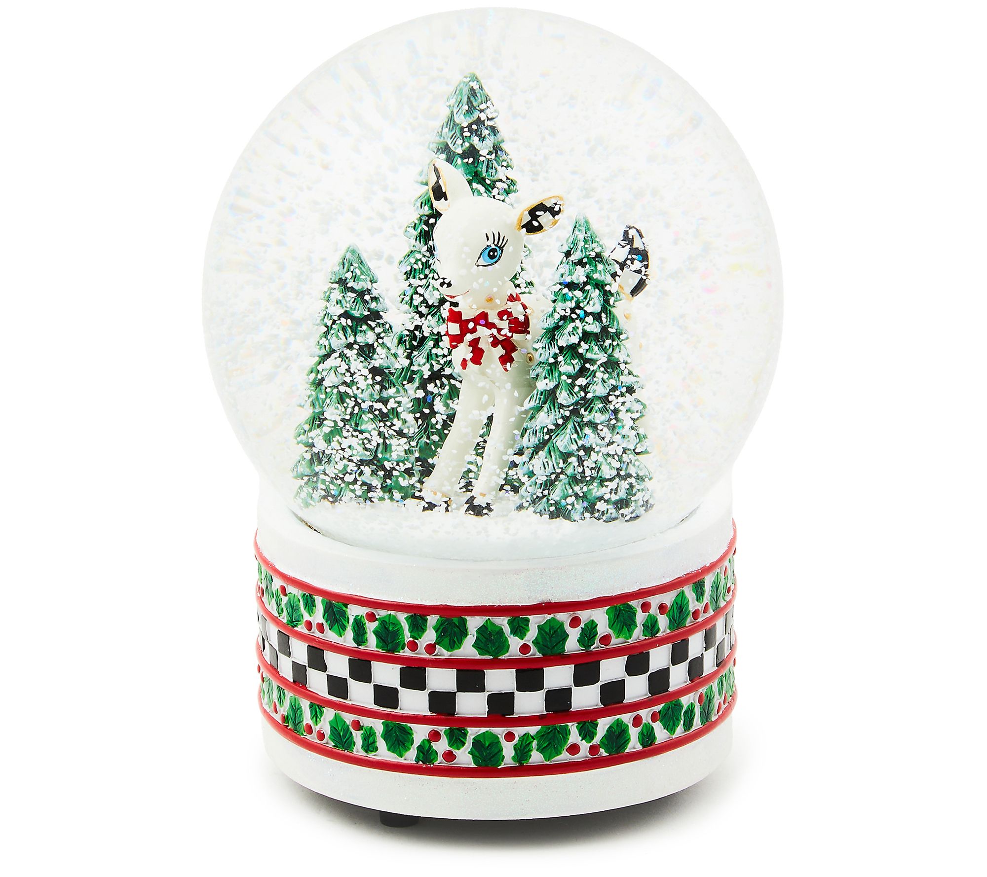 MacKenzie- Childs Cozy Christmas Snow Globe - QVC.com