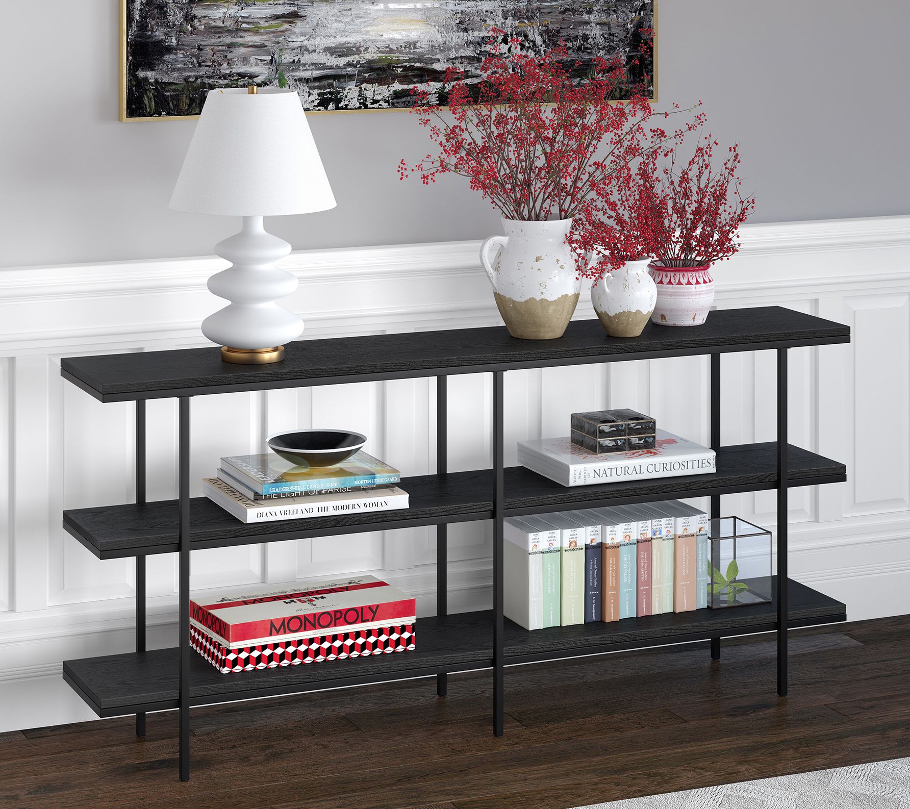 Hudson&Canal Harper 64" Wide Rectangular Console Table - QVC.com