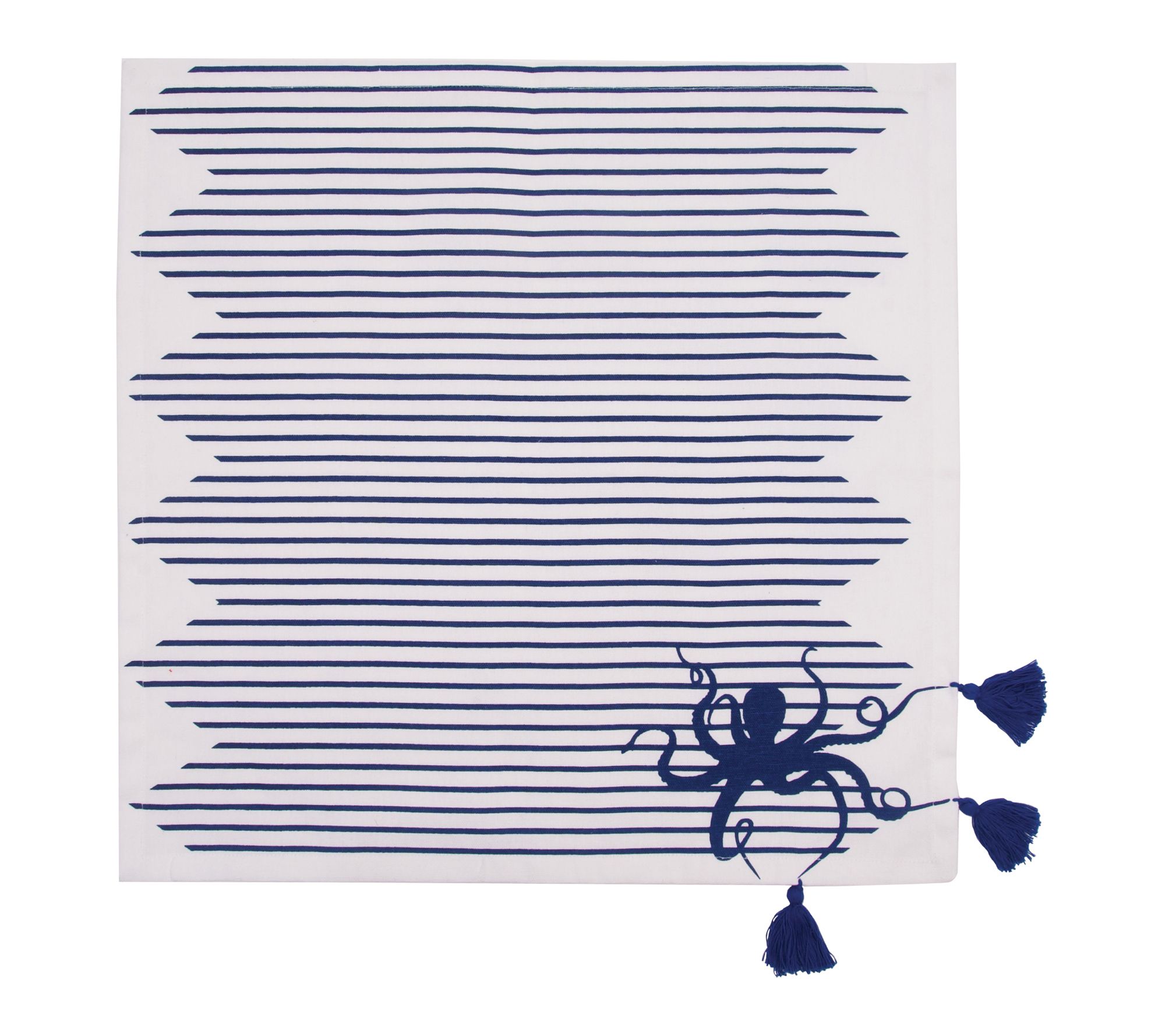 Indigo Octopus Napkins Set of 6 by Valerie - QVC.com