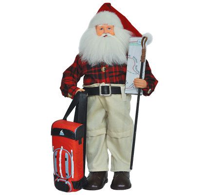 18" Backpacking Santa by Santa's Workshop - QVC.com